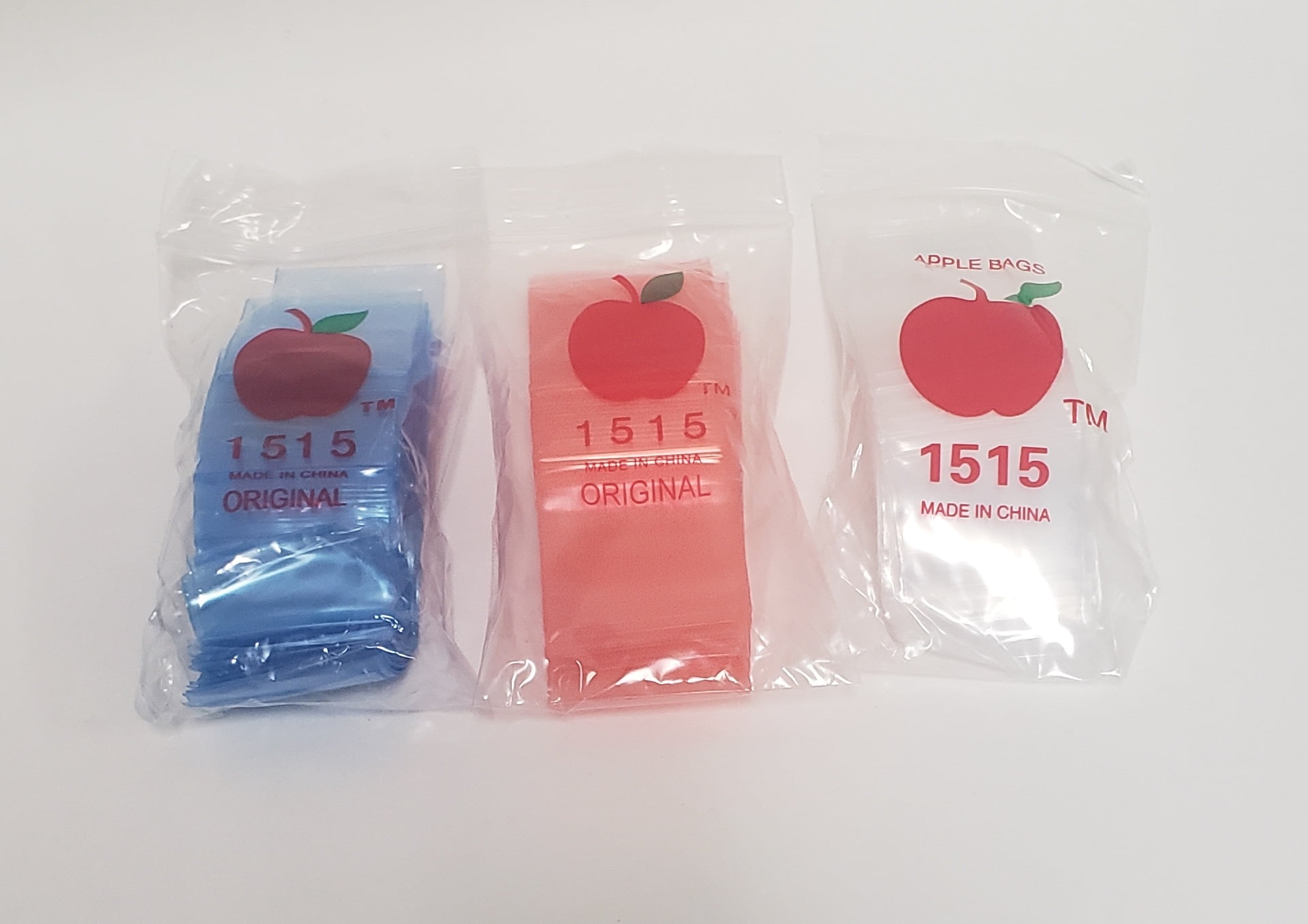 Apple 1515 Mini Zip Resealable Bags 1-1/2" x 1-1/2" Red White and Blue ...