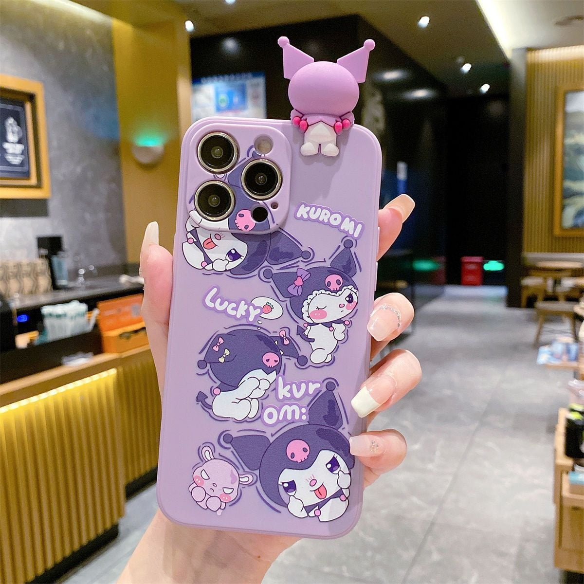 Apple 16 Plus Cartoon 15 14 13 Pro Max Tongue Out Kuromi Phone Case 12/ ...