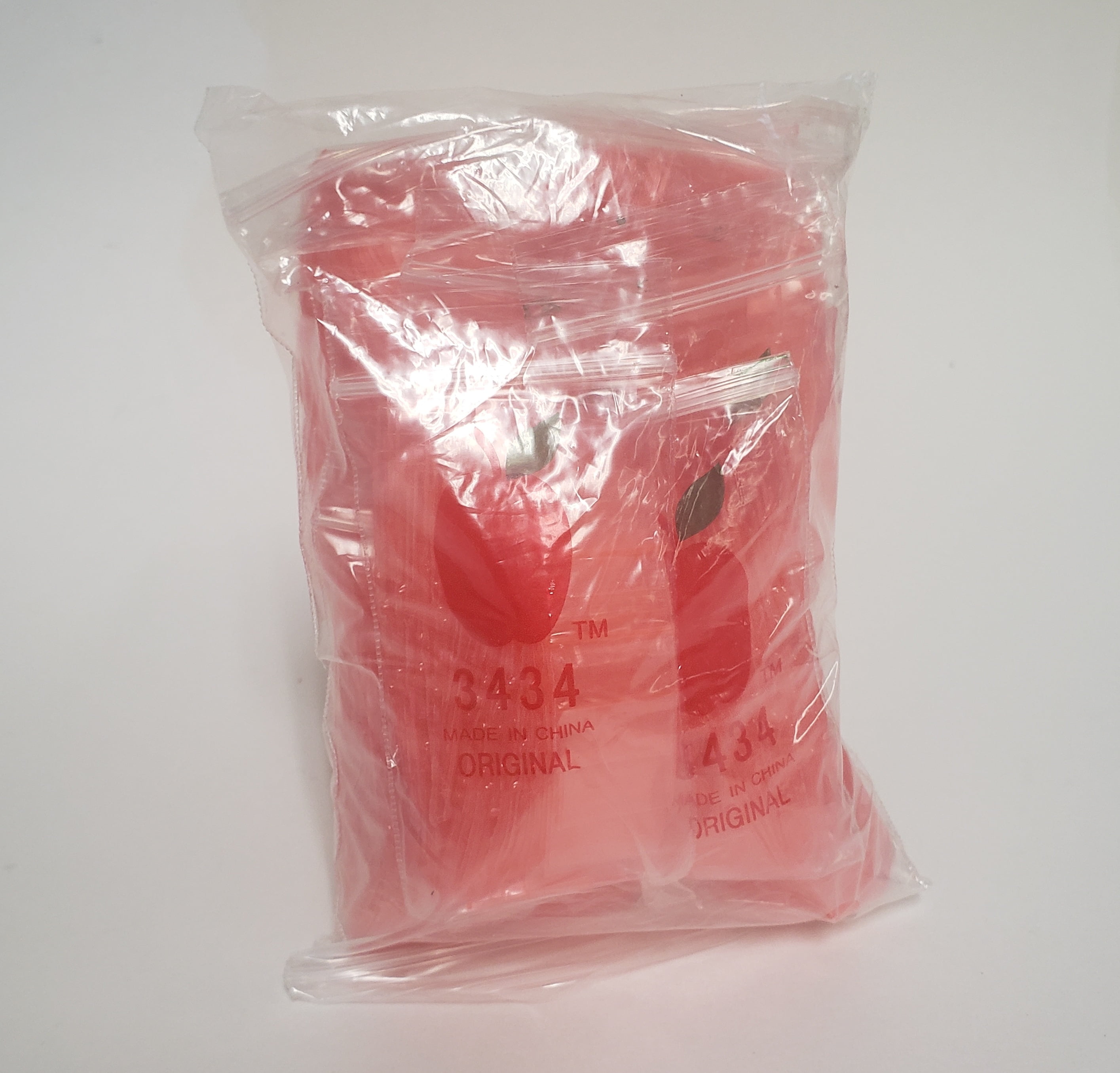 Apple 3434 Mini Zip Resealable Bags 3/4" x 3/4" Red Baggies 1000 Count ...