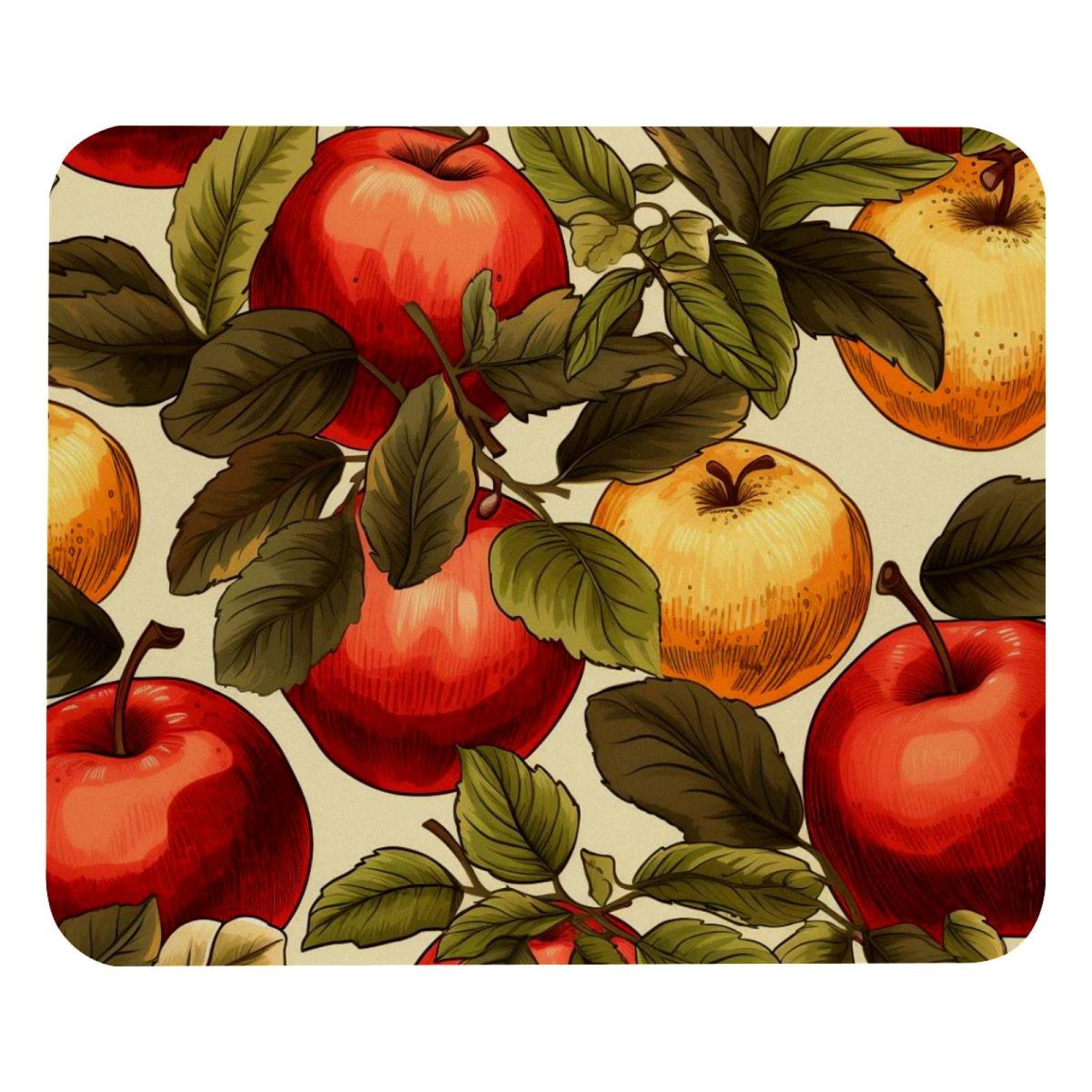 Apple 8.3x9.8 Inch Square Gaming Mouse Pad with Non-Slip Rubber Bottom ...