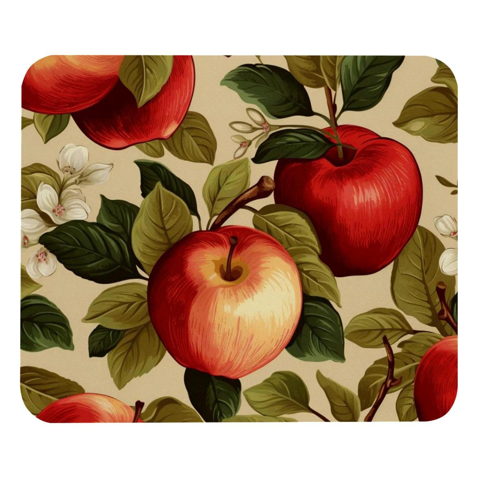 Apple 8.3x9.8 Inch Square Non-Slip Rubber Bottom Mouse Pad, Desk Pad ...