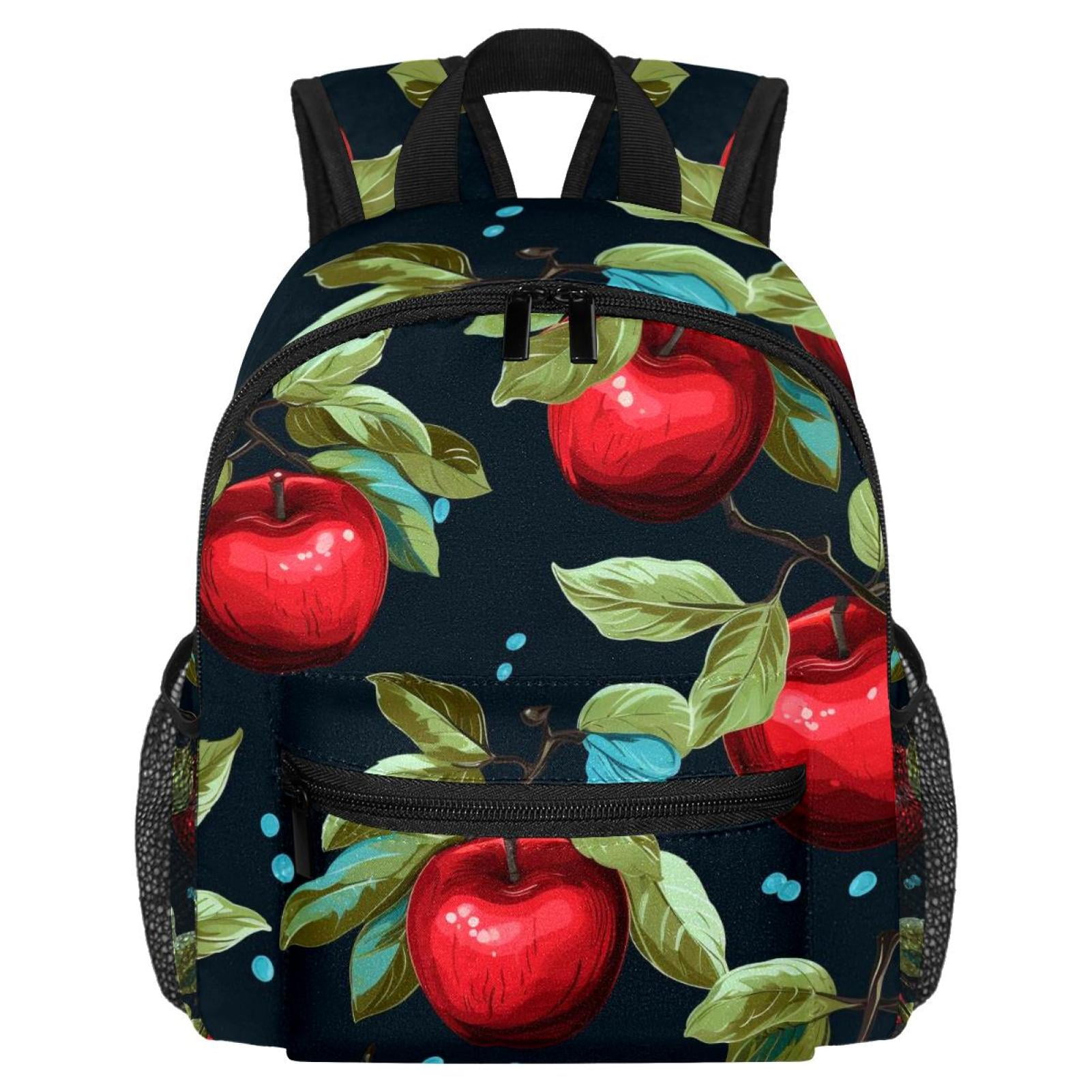 Apple Adjustable Shoulder Strap Backpack - Large Capacity, Printed ...