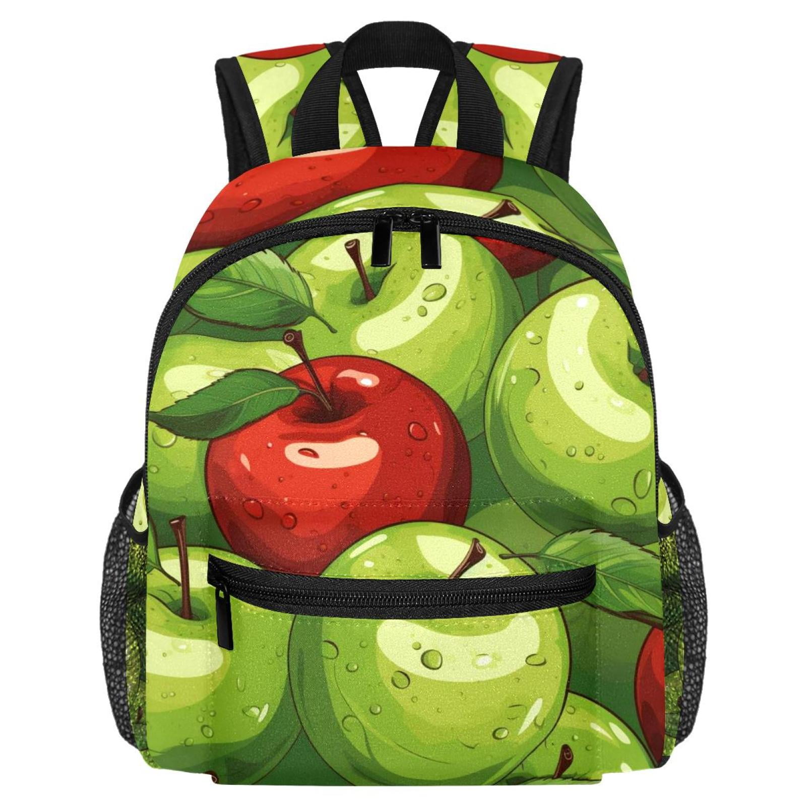 Apple Adjustable Shoulder Strap Backpack - Large Capacity, Printed ...