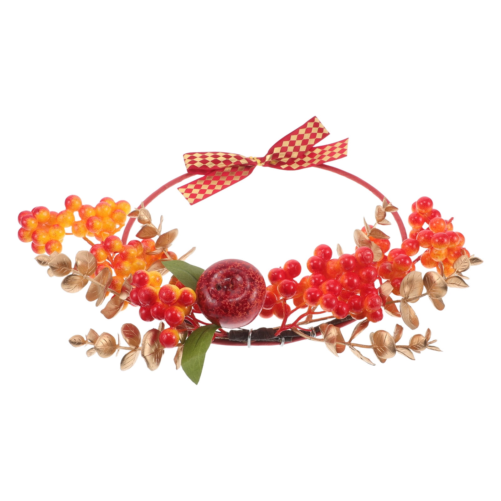 Apple Adornment Wreath Hanging Decor For New Year Multi-Functional Home ...