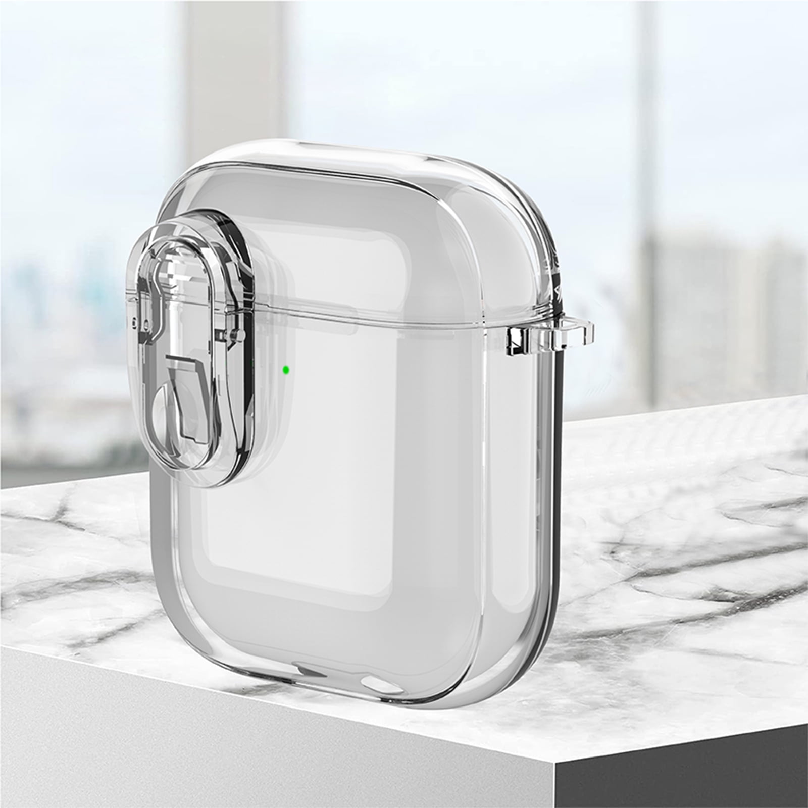 For Apple AirPods 1st 2nd Generation Case with Keychain & Lock Button ...
