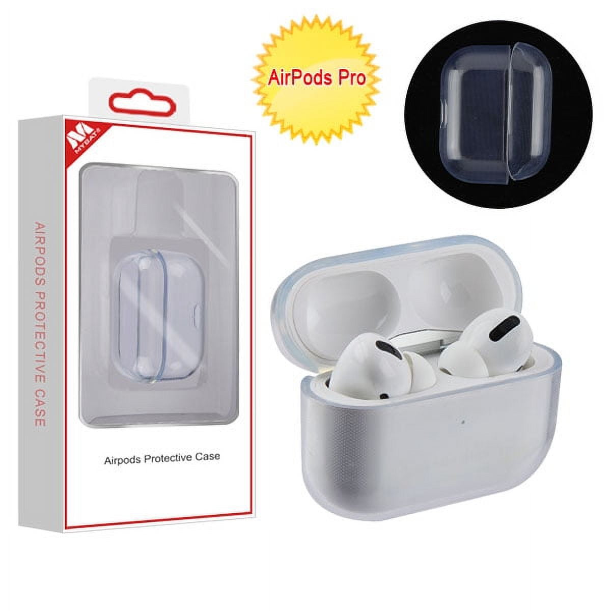 Apple AirPods PRO Case Premium Slim Transparent Clear Crystal Rubber ...