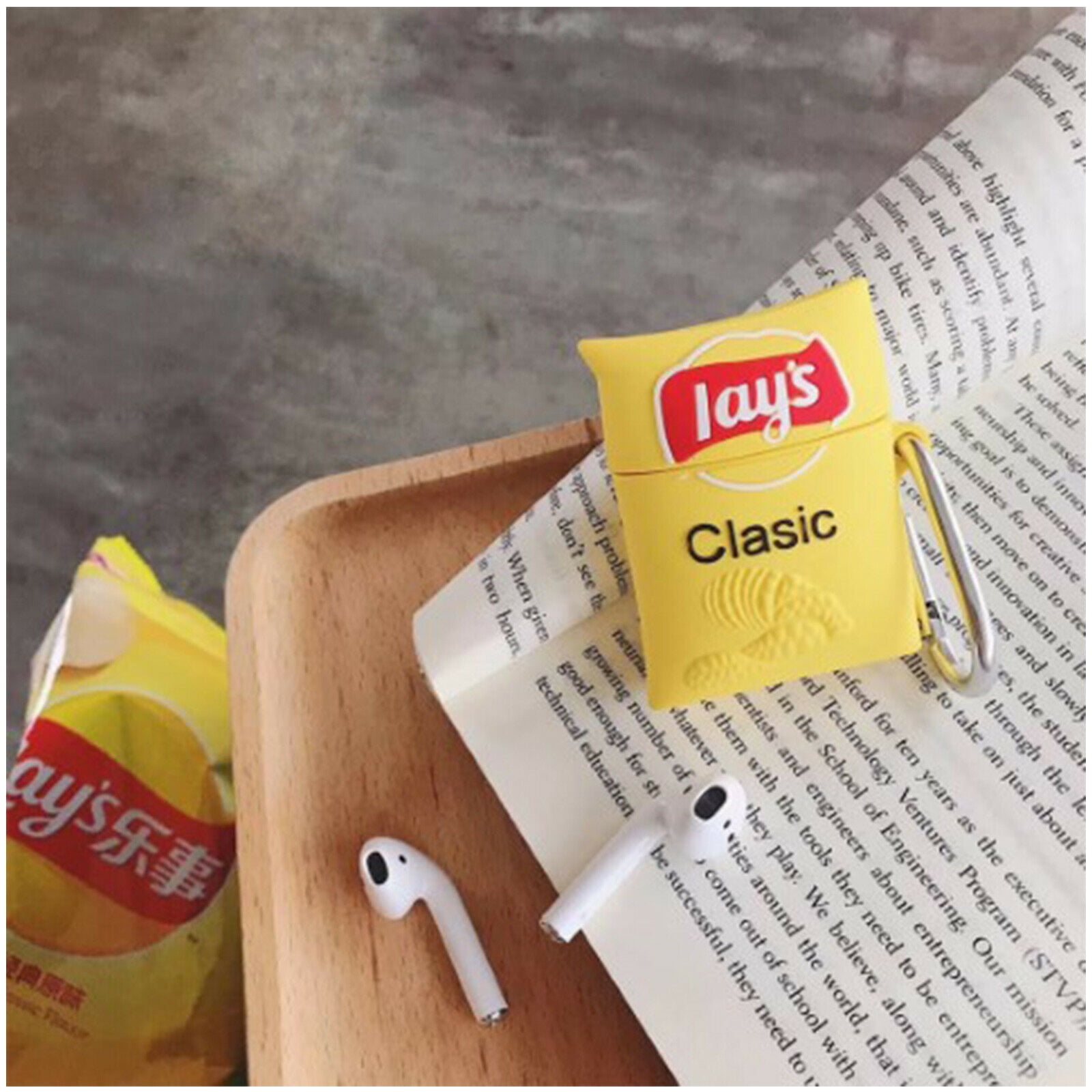 for Apple Airpod 1&2 Case Cover 3D Cartoon Hooks Ring Grip Case ...