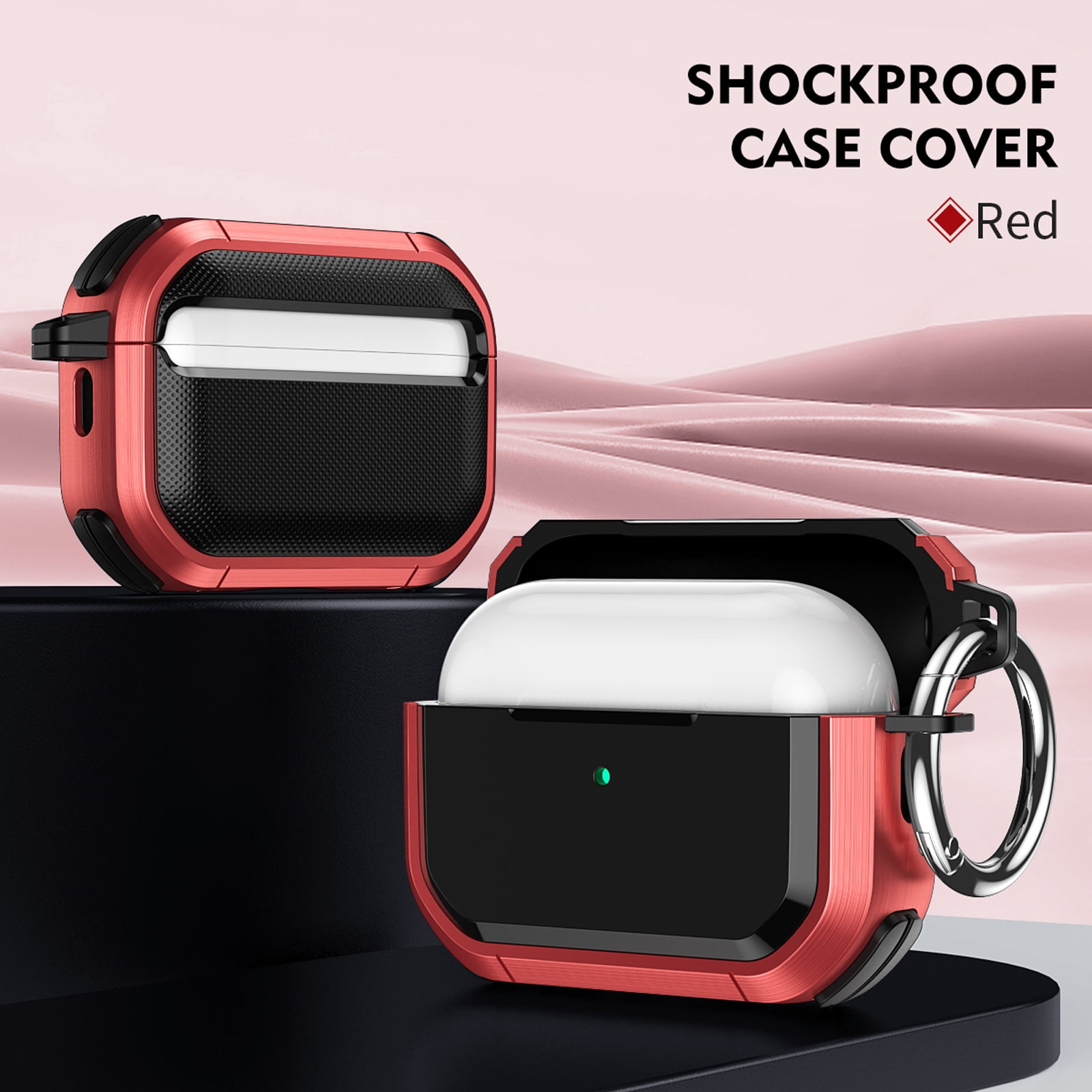 for Apple Airpods Pro 2nd Generation 2022 Rugged Case Cover with Metal ...