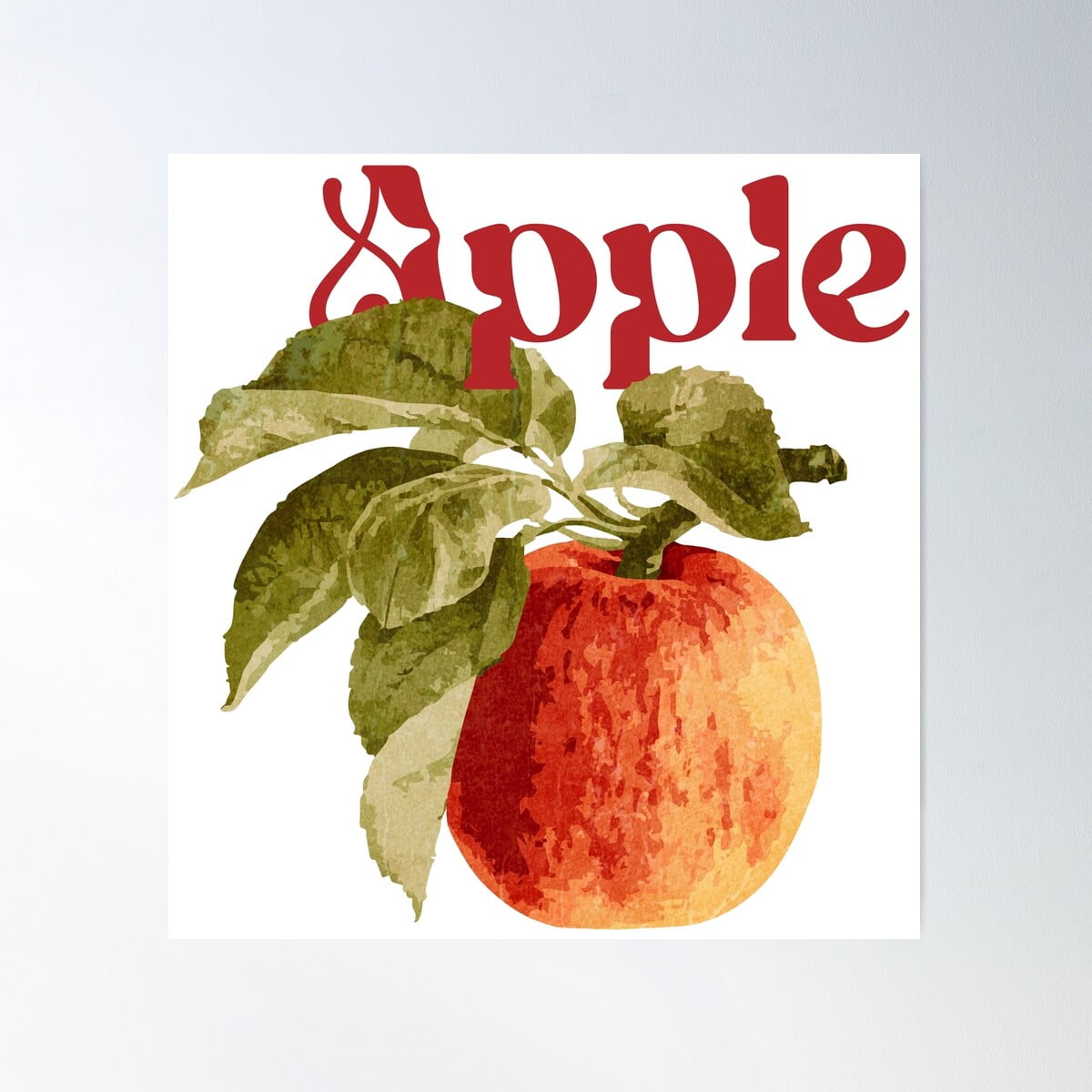 Apple Art Fusion Colors 01 Poster Wall Art, Modern Wall Decor For ...