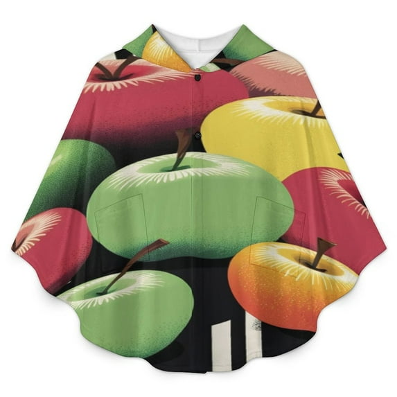 Apple Art Prints Blanket Oversized Wearable Hooded Blanket Warm Throw ...