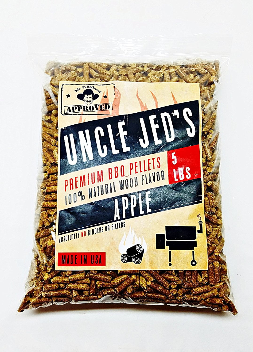 Apple BBQ Wood Pellets Wood Smoke Flavor - Walmart.com