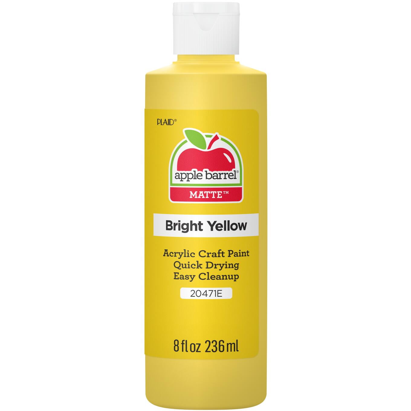 Apple Barrel Acrylic Craft Paint Bright Yellow 8 fl oz Matte Finish ...