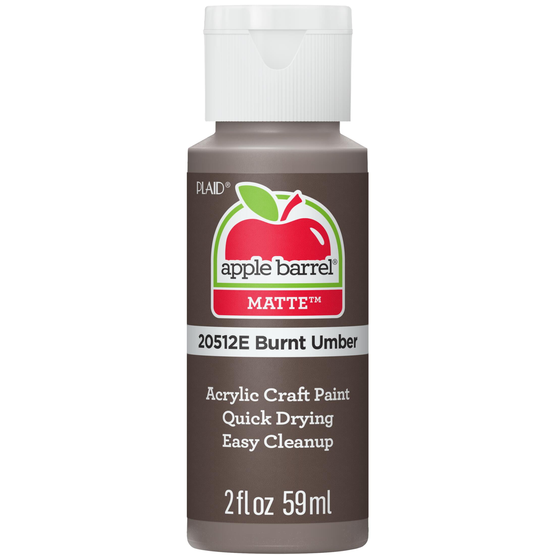Apple Barrel Acrylic Craft Paint, Matte Finish, Burnt Umber, 2 fl oz ...