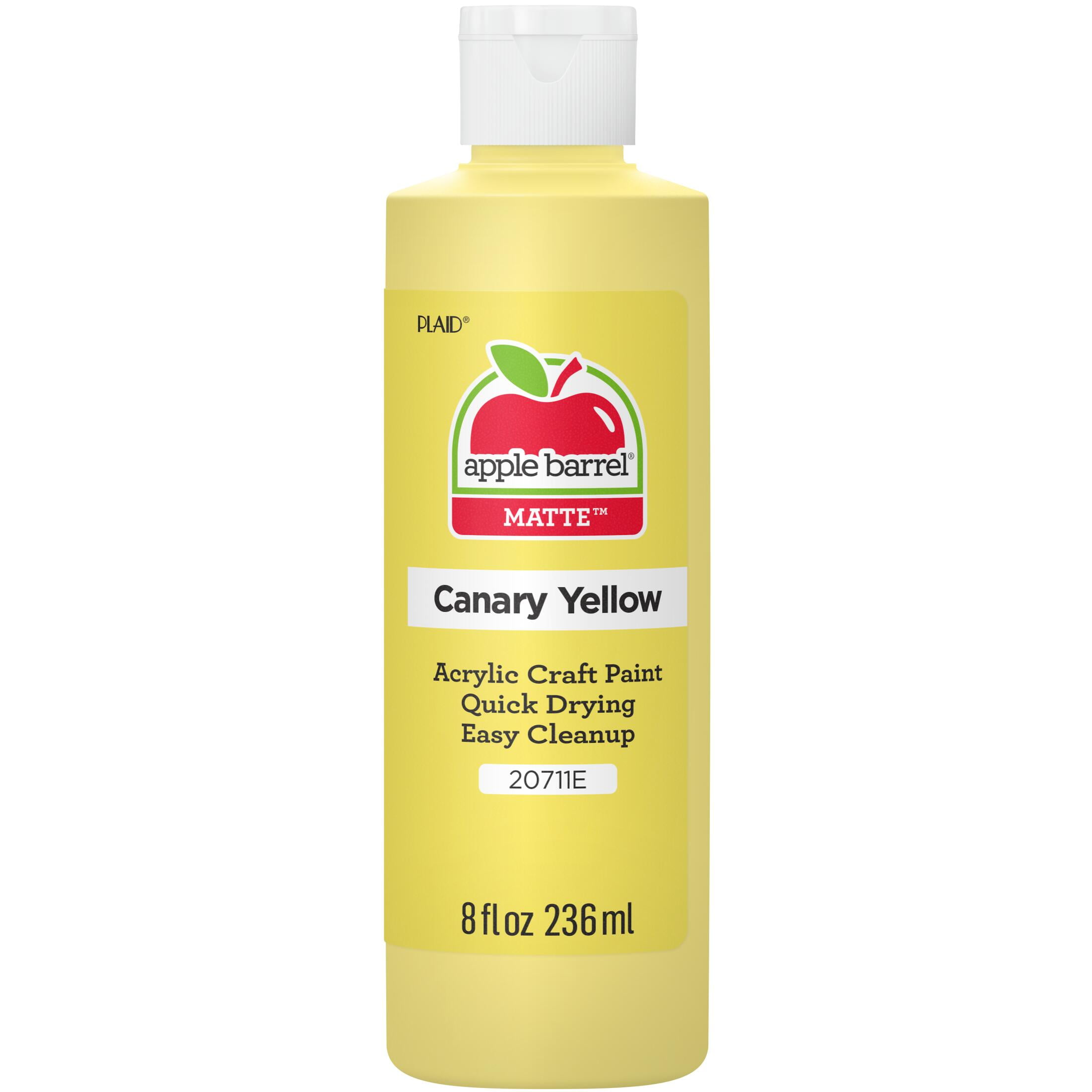 Apple Barrel Acrylic Craft Paint, 8 fl oz Canary Yellow, Matte Finish ...