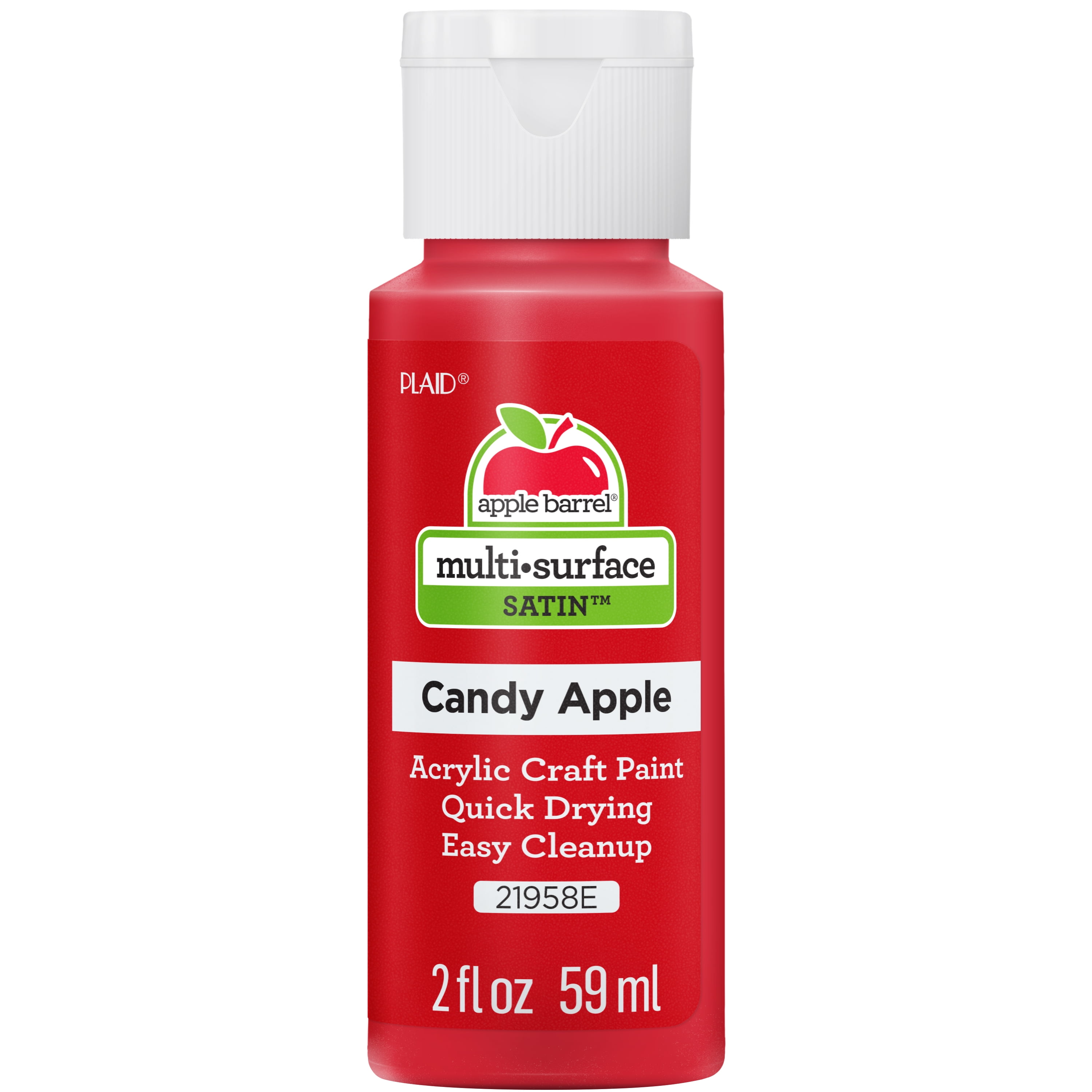 Apple Barrel Multi-Surface Acrylic Craft Paint, Satin Finish, Candy ...