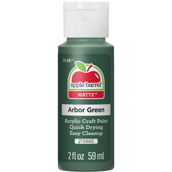Apple Barrel 21386E Acrylic Craft Paint, Matte Finish, Arbor Green, 2 ...