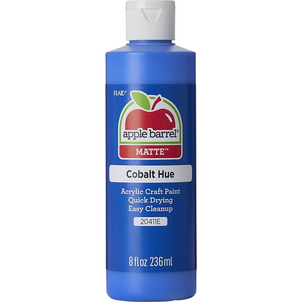 Apple Barrel Acrylic Craft Paint, Matte Finish, Cobalt Hue, 8 fl oz ...
