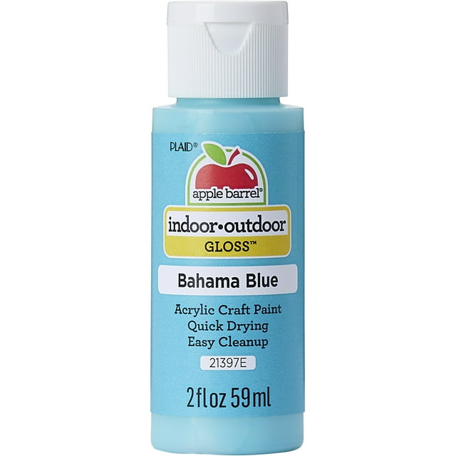 Apple Barrel Acrylic Craft Paint, Gloss Finish, Bahama Blue, 2 fl oz ...