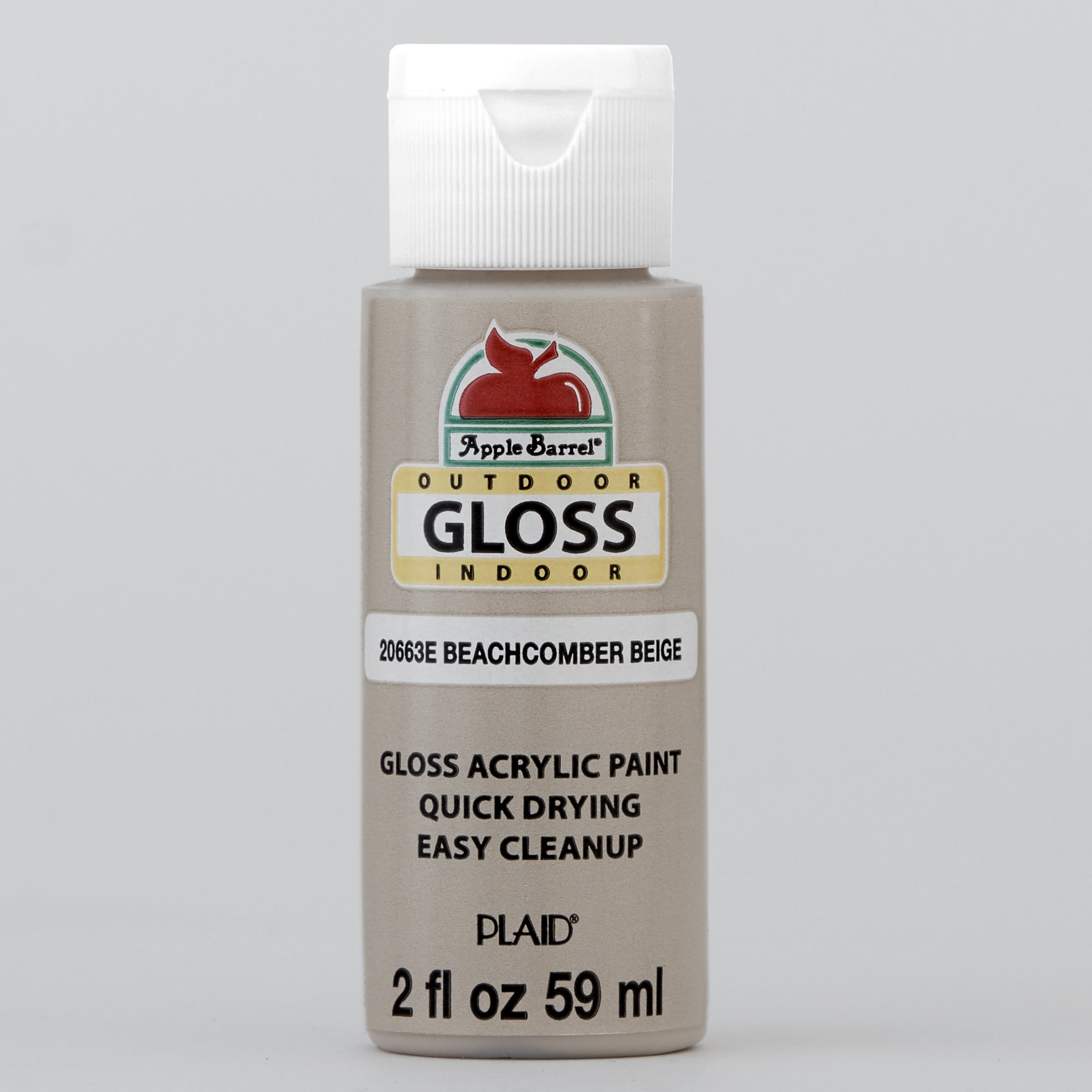 Apple Barrel Acrylic Craft Paint, Gloss Finish, Beachcomber Beige, 2 fl ...