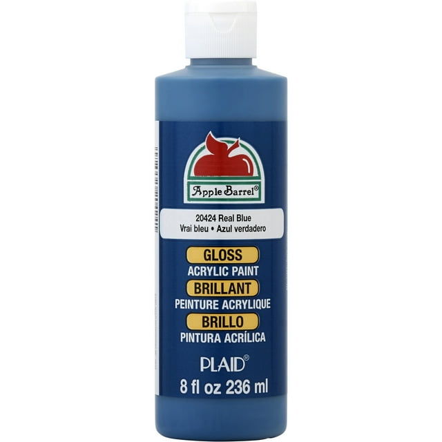 Apple Barrel Acrylic Craft Paint, Gloss Finish, Real Blue, 8 fl oz ...