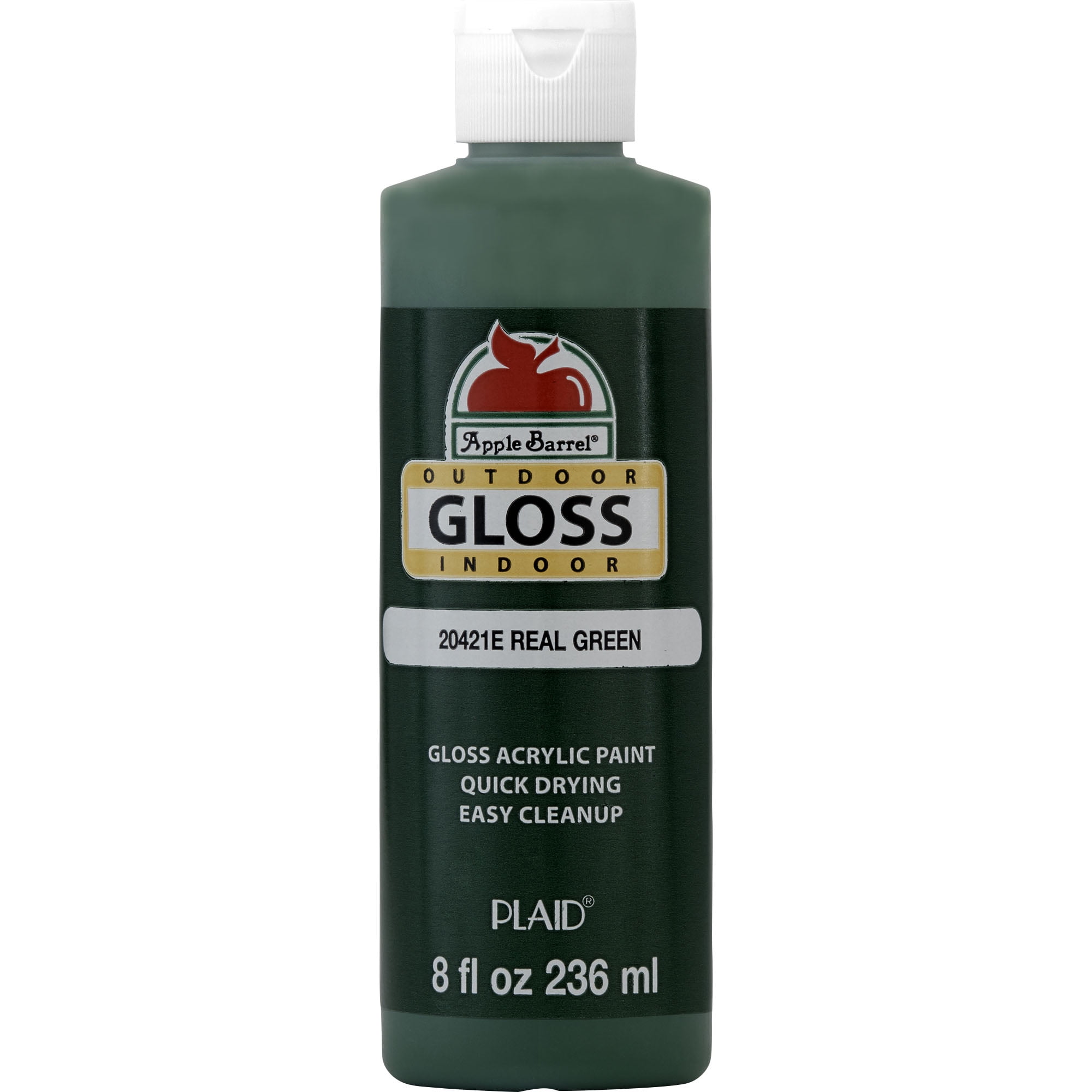 Apple Barrel Acrylic Craft Paint, Gloss Finish, Real Green, 8 fl oz ...