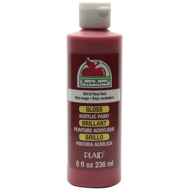 Apple Barrel Acrylic Craft Paint, Gloss Finish, Real Red, 8 fl oz ...