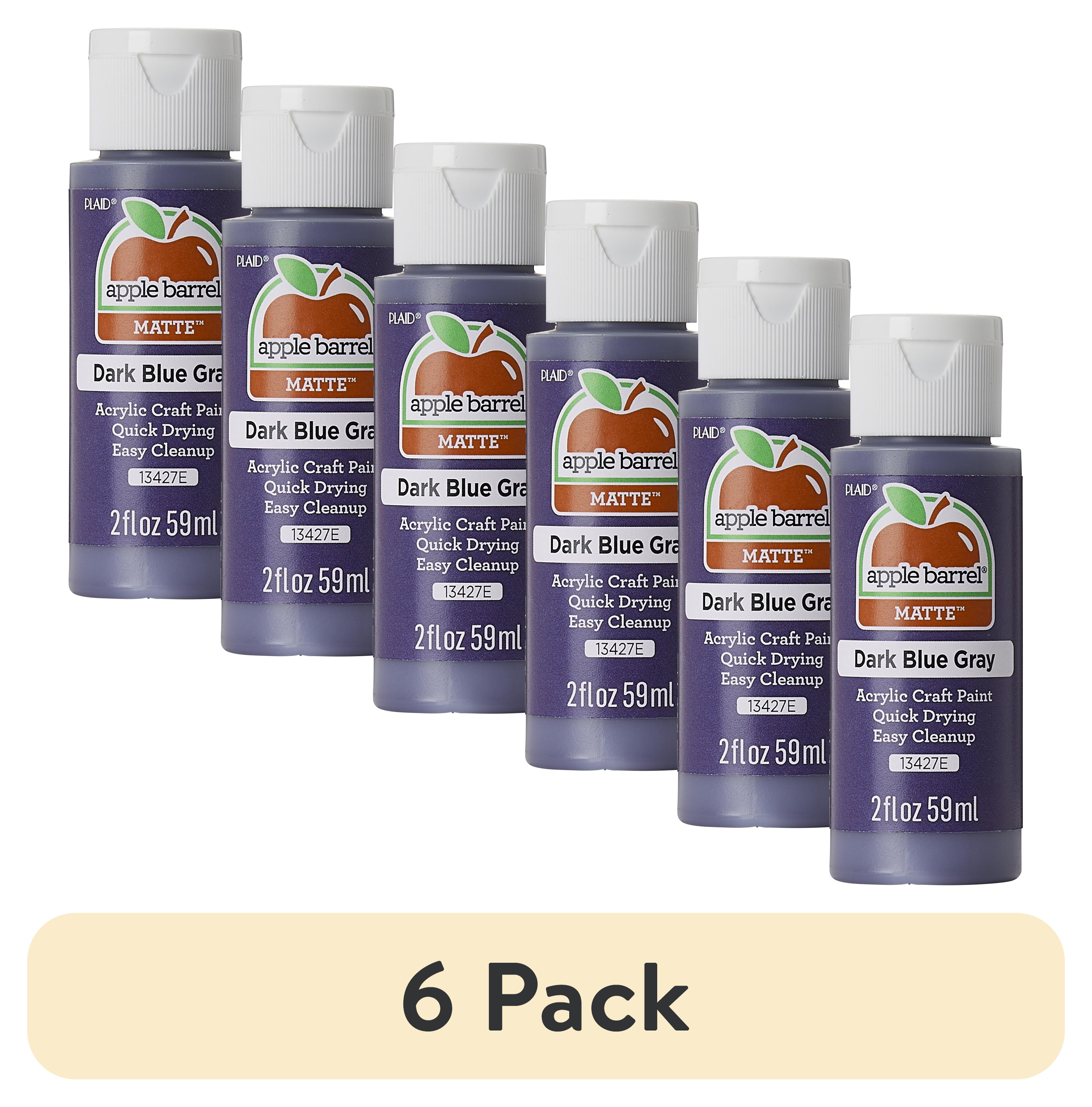 (6 pack) Apple Barrel Acrylic Craft Paint, Matte Finish, Dark Blue Gray ...