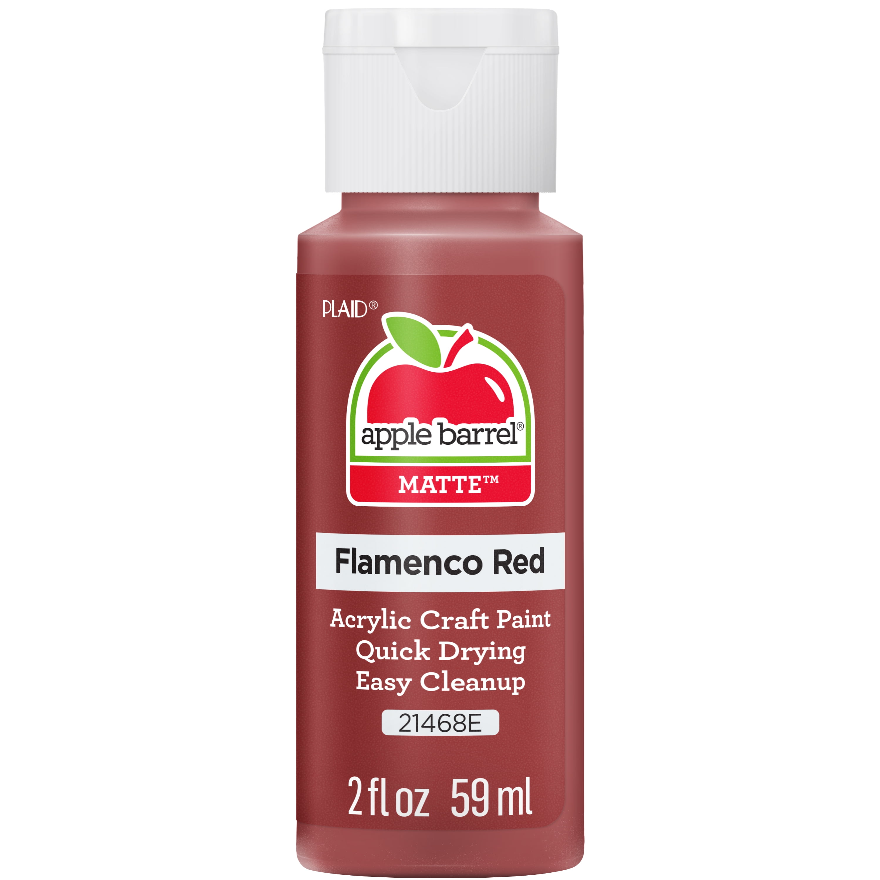 Apple Barrel Acrylic Craft Paint, Matte Finish, Flamenco Red, 2 fl oz ...