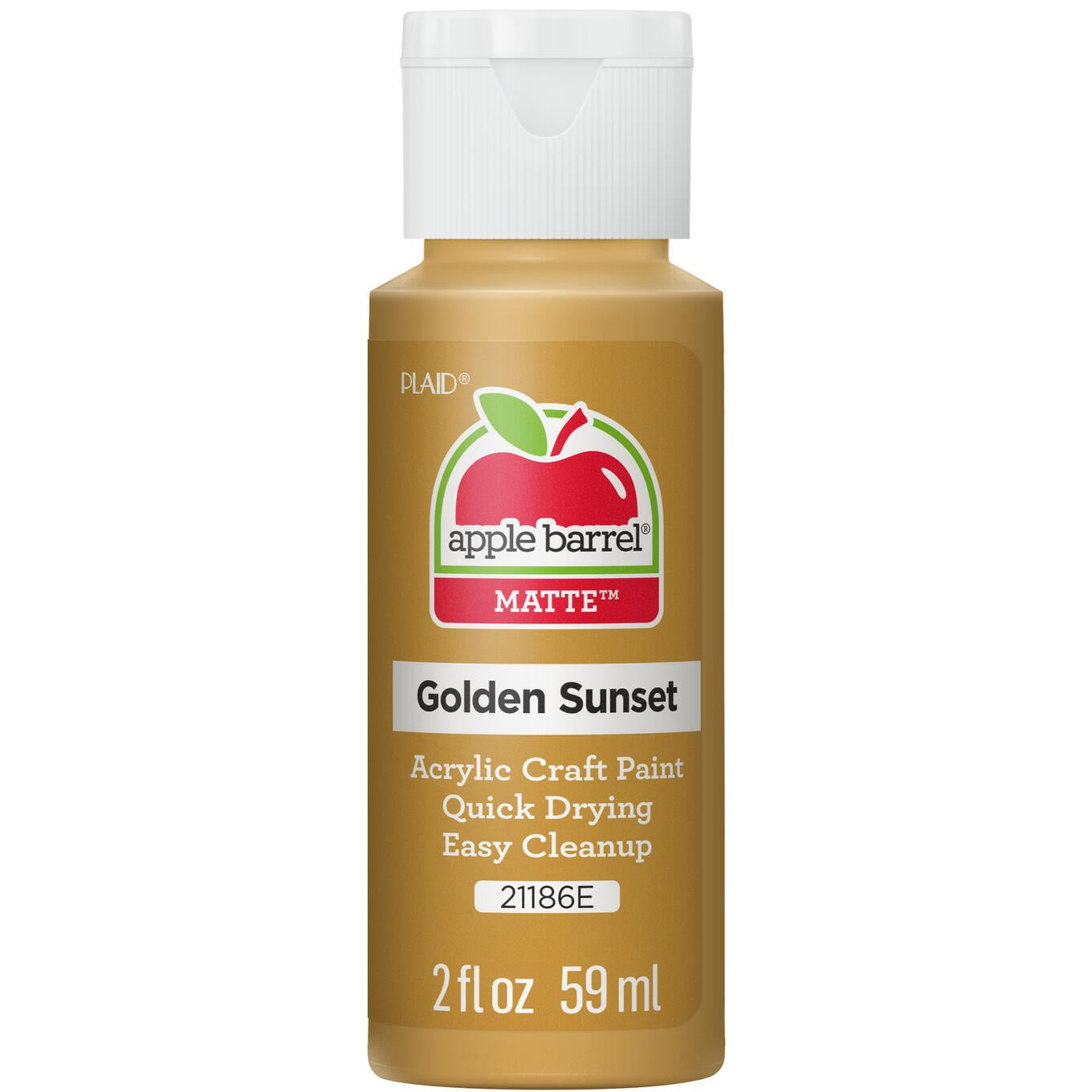 Apple Barrel Acrylic Craft Paint, Matte Finish, Golden Sunset, 2 fl oz ...