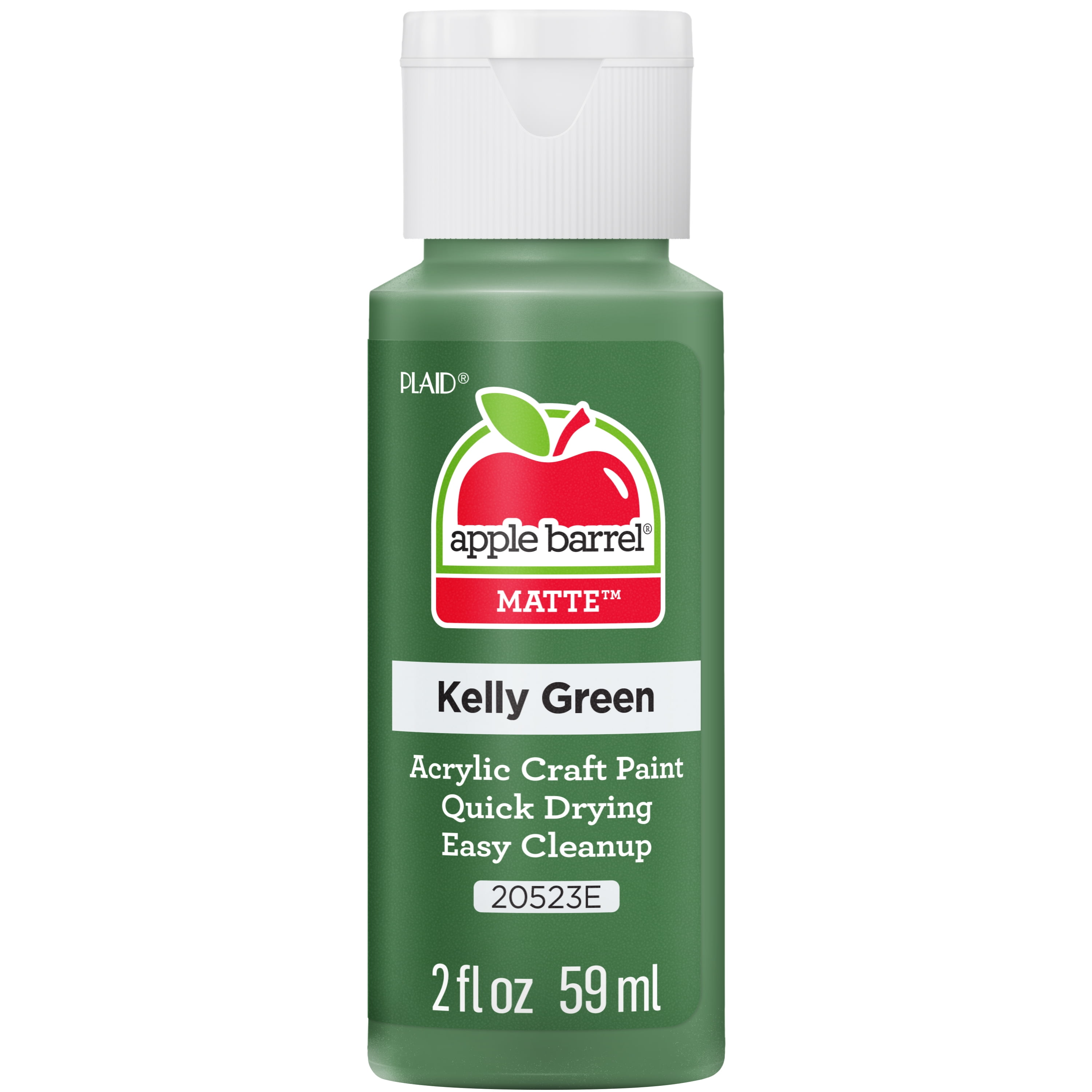 Apple Barrel Acrylic Craft Paint, Kelly Green, Matte Finish, 2 fl oz ...