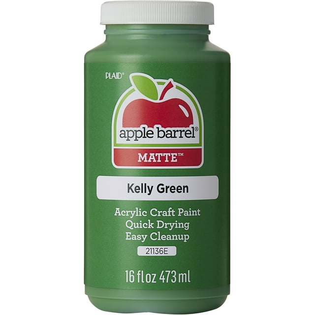 Apple Barrel Acrylic Craft Paint, Matte Finish, Kelly Green, 16 fl oz ...