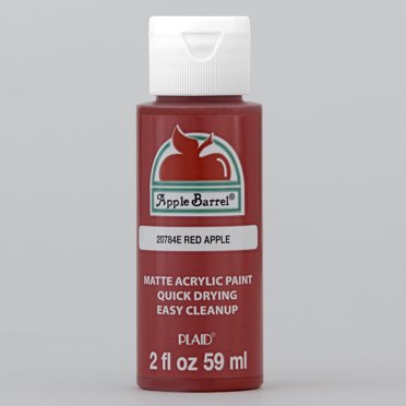 Apple Barrel 20501EX Acrylic Craft Paint, Matte Finish, Bright Red, 2 ...