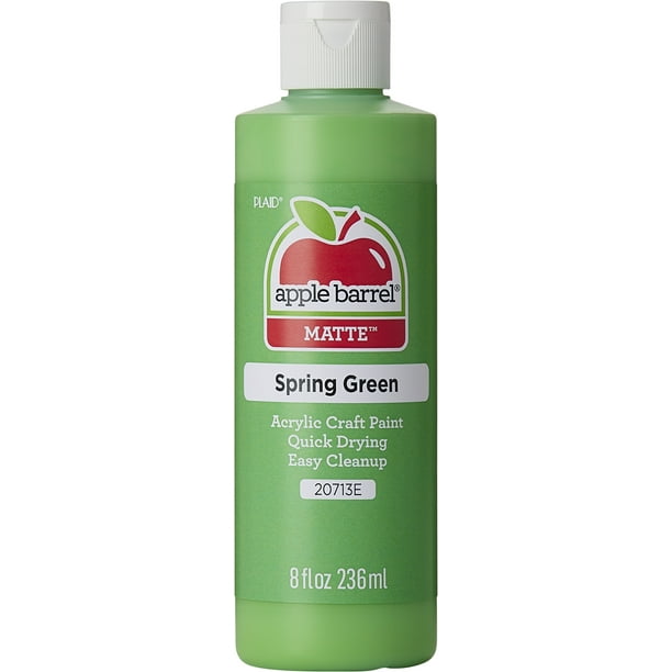 Apple Barrel 20713E Acrylic Craft Paint, Matte Finish, Spring Green, 8 ...