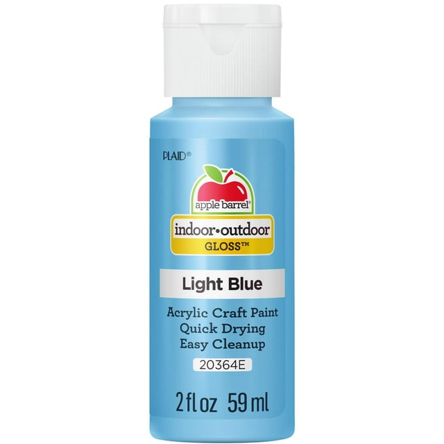 Apple Barrel Gloss Acrylic Paint, 2 oz, Light Blue - Walmart.com
