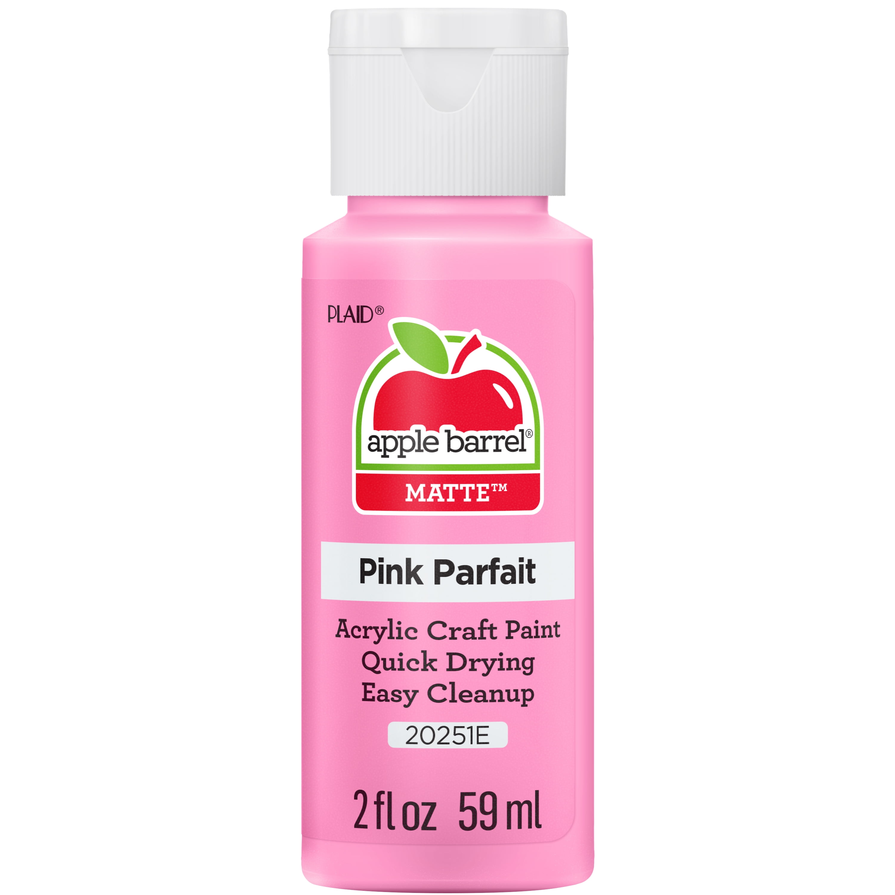 Apple Barrel Acrylic Craft Paint, Matte Finish, Pink Parfait, 2 fl oz ...