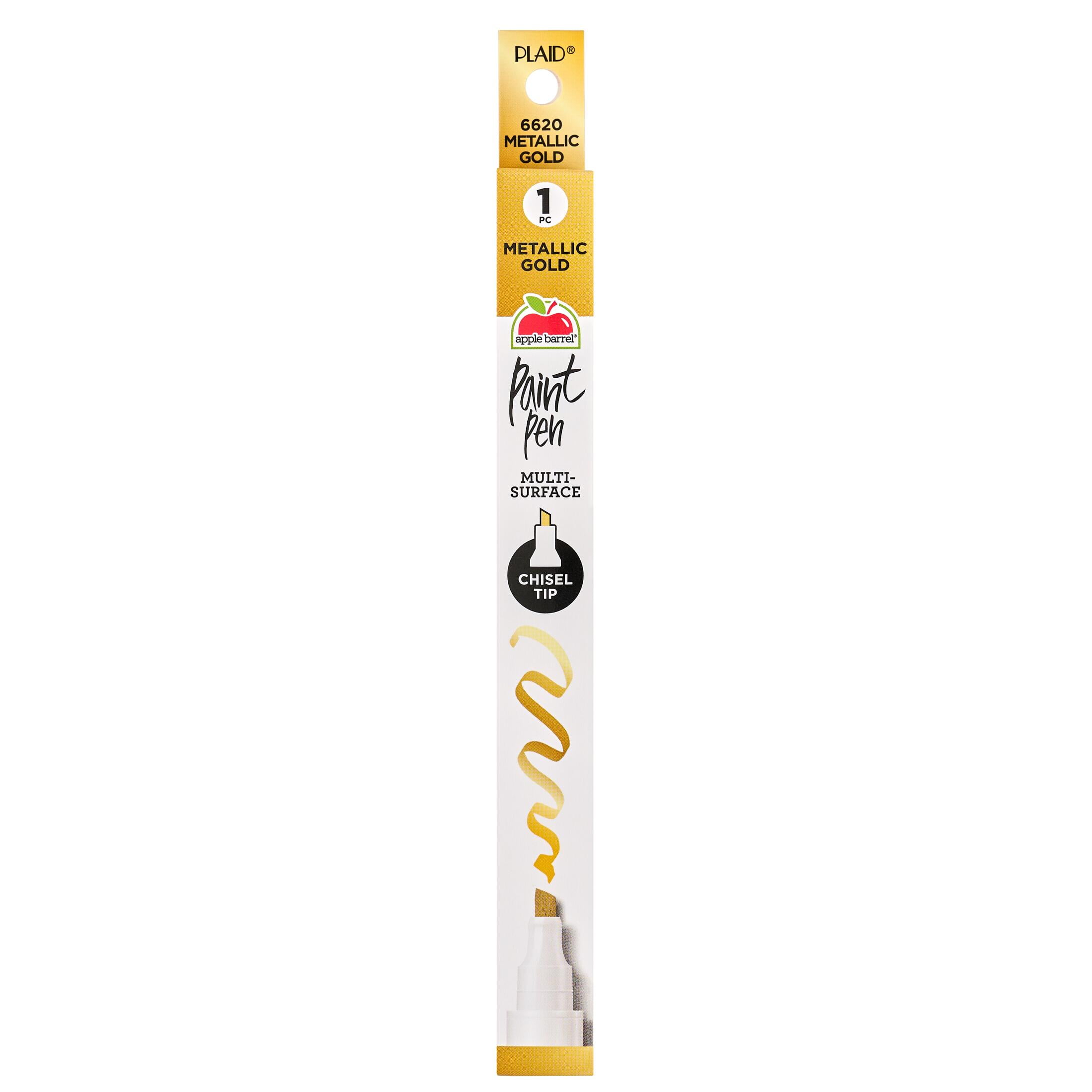 Apple Barrel Multi-Surface Chisel Tip Paint Pen, Gold, 1 Piece ...