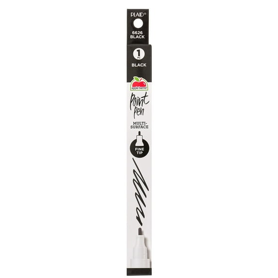 Apple Barrel Multi-Surface Fine Tip Paint Pen, Black, 1 Piece - Walmart.com