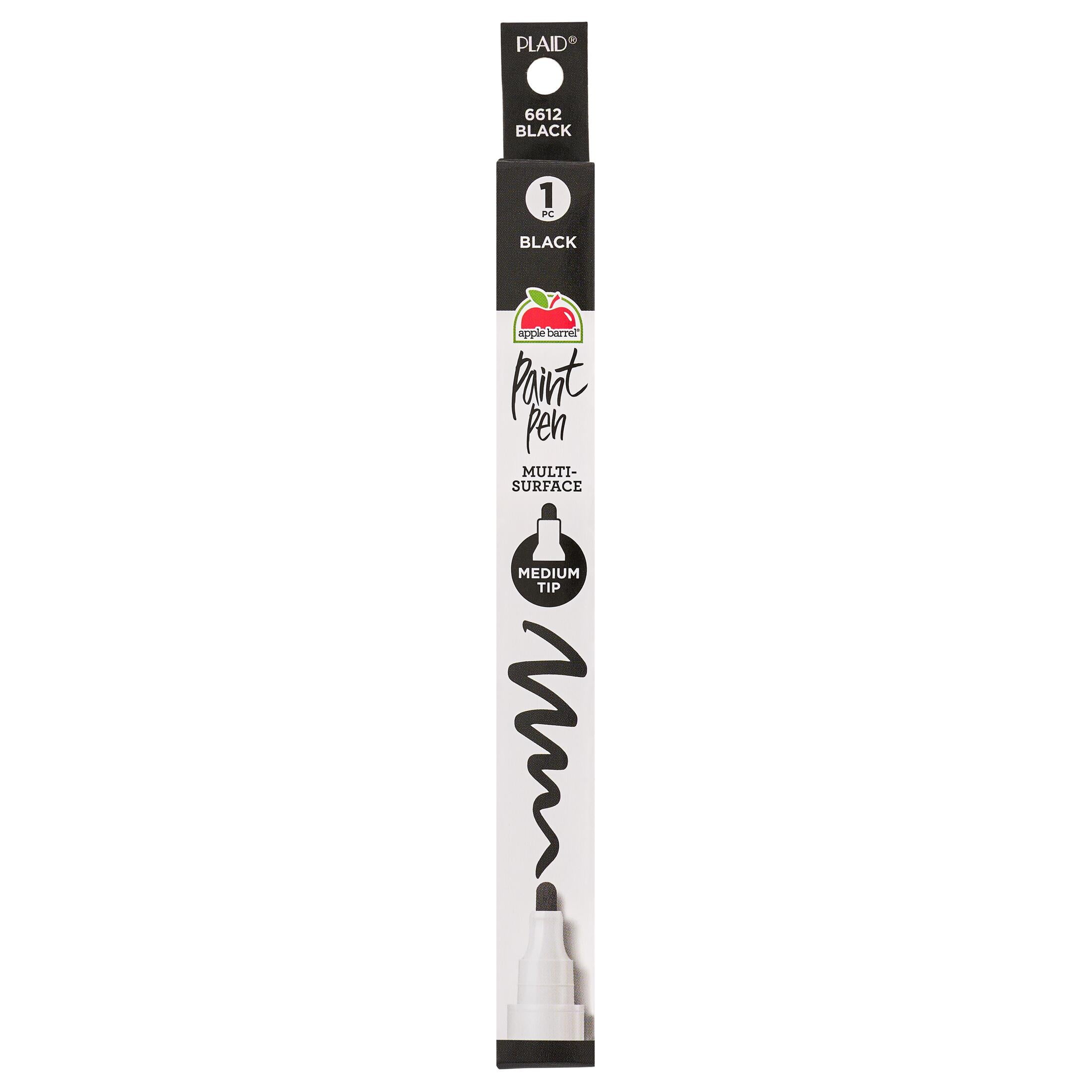 Apple Barrel Multi-Surface Medium Tip Paint Pen, Black, 1 Piece ...