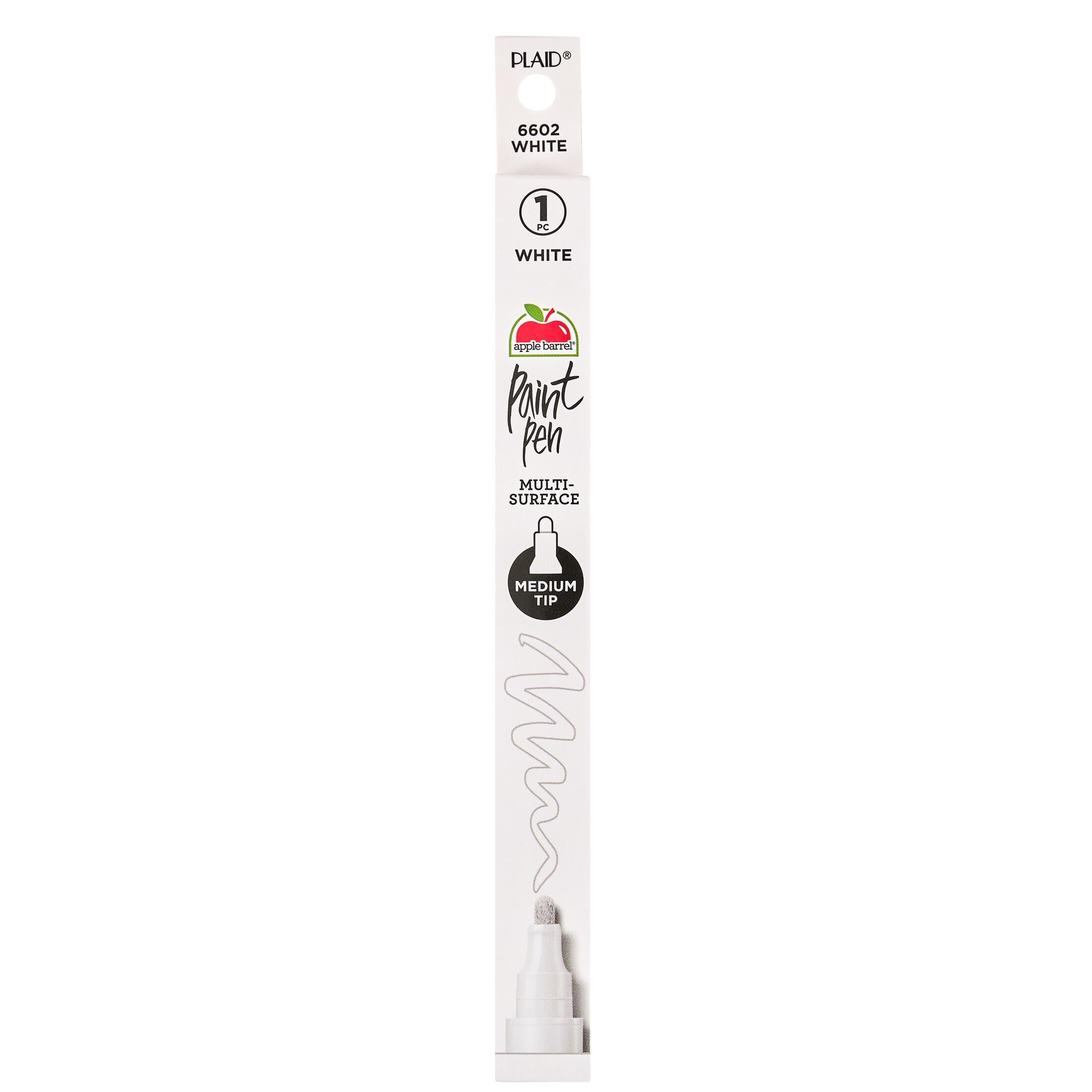 Apple Barrel Multi-Surface Medium Tip Paint Pen, White, 1 Piece ...