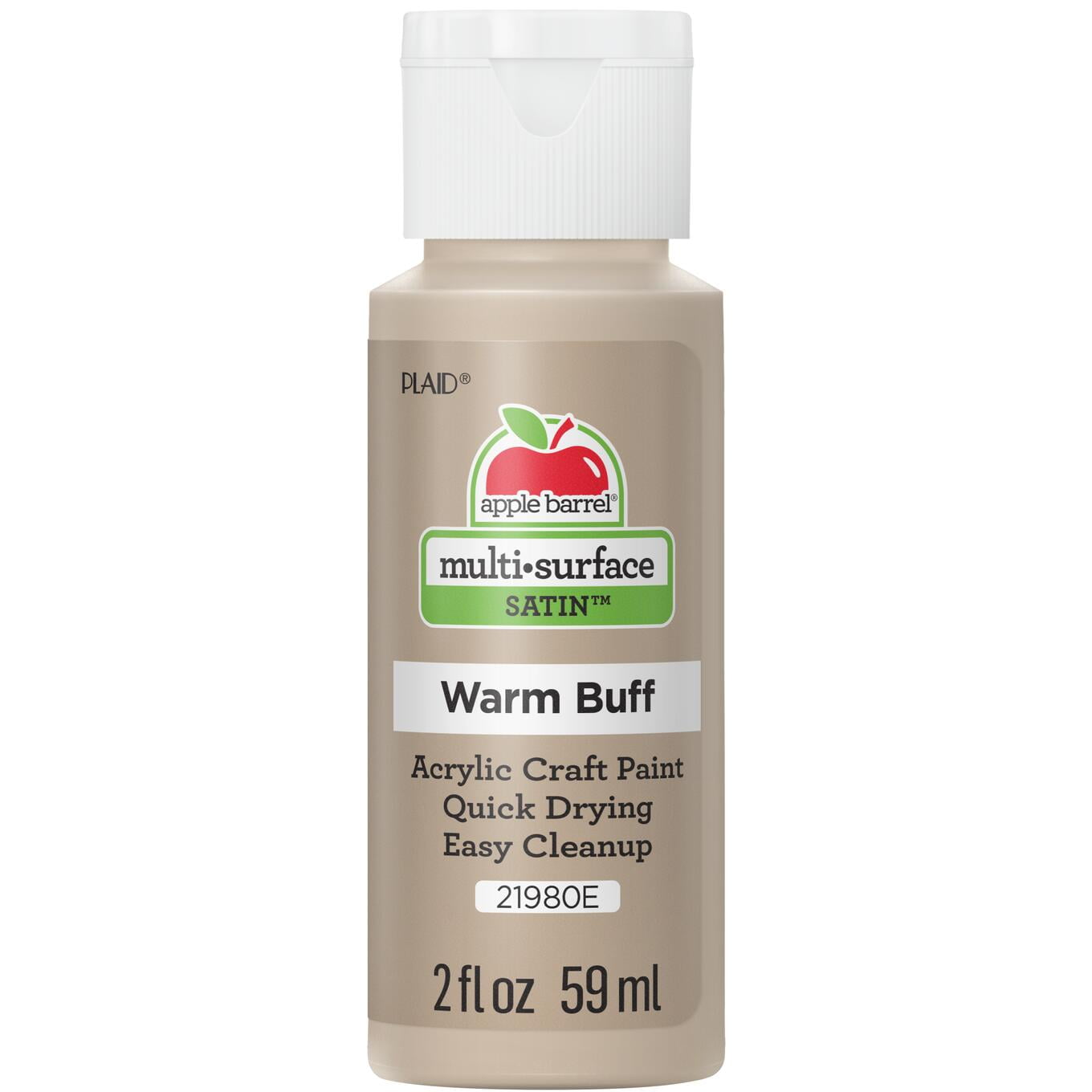 Apple Barrel Multi-Surface Acrylic Craft Paint, Satin Finish, Warm Buff ...