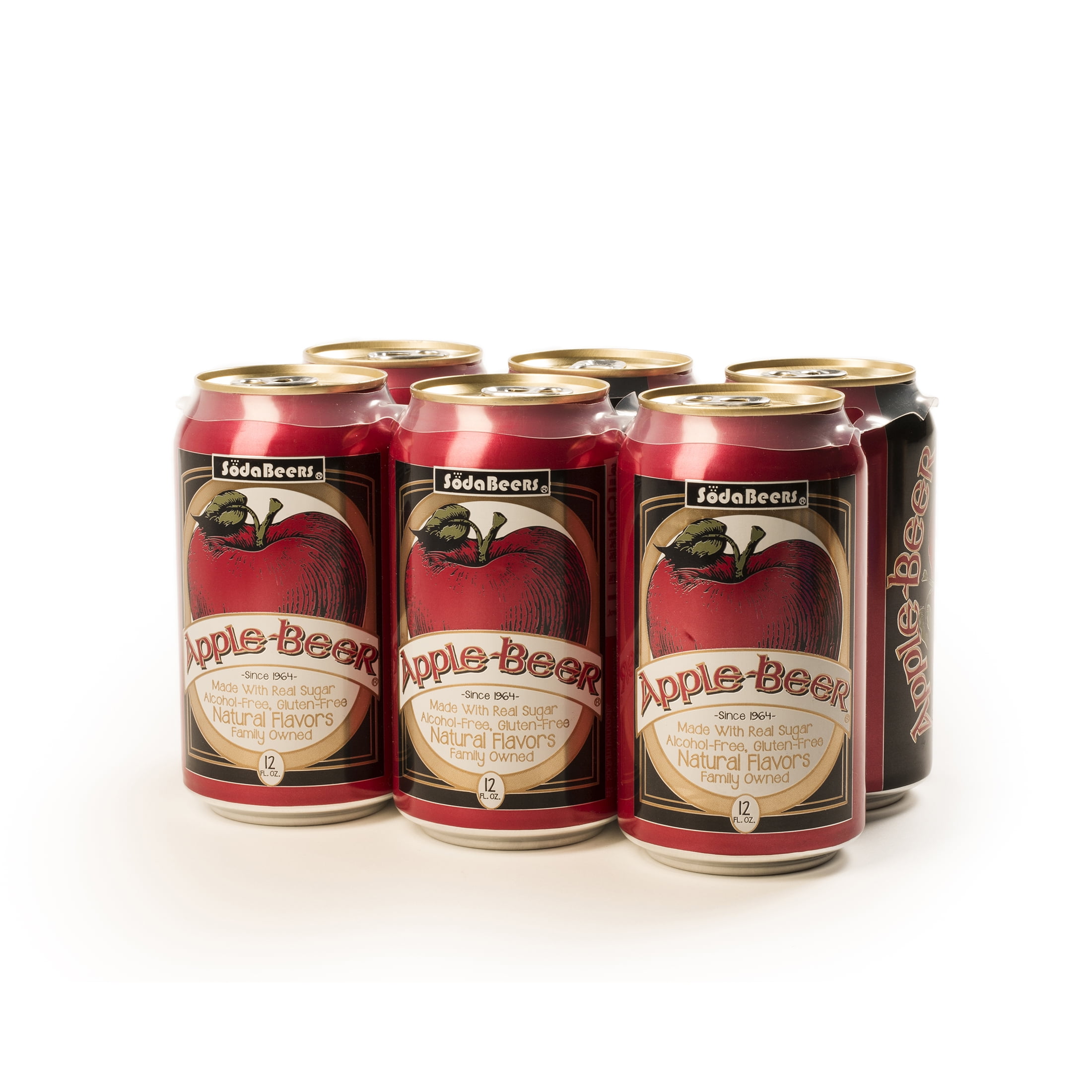 Apple Beer Soda Pop, 12 Fl Oz, 6 Pack Cans - Walmart.com