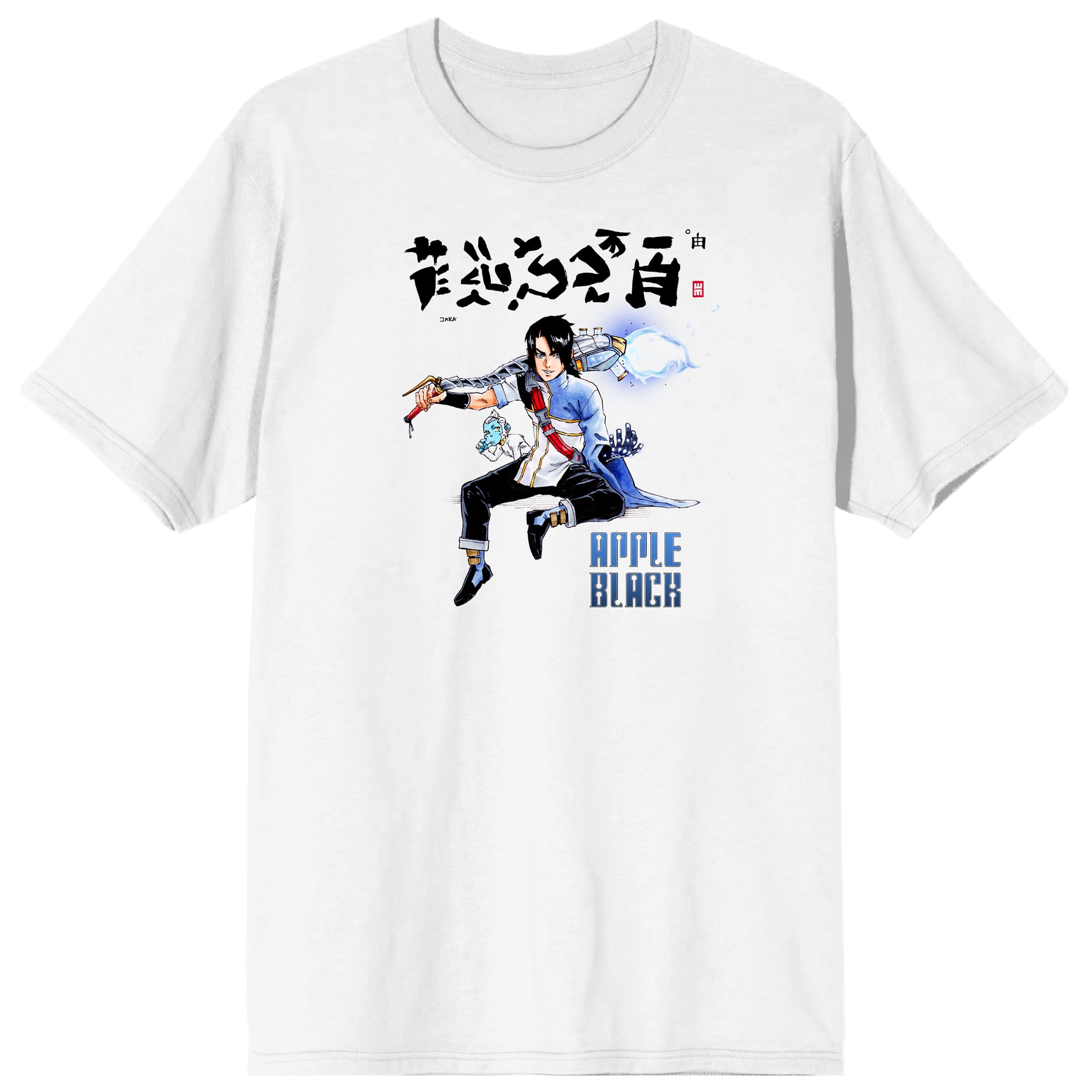 Apple Black Sano Tamashii with Kanji Logo Men's White Short Sleeve Tee ...