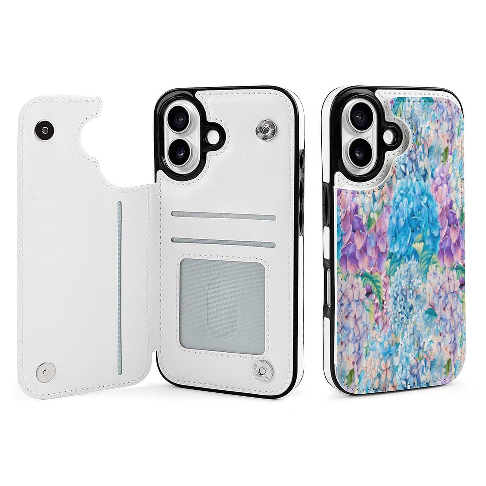 Apple Blossom Art Leather Wallet Case for iPhone 16 Pro Max 16E 16SE4 ...