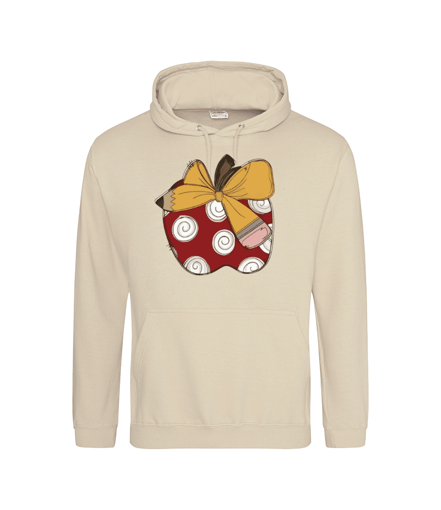 Apple Bow Pencil Letter Hoodie shirt Cute Back to School Graphic Design ...