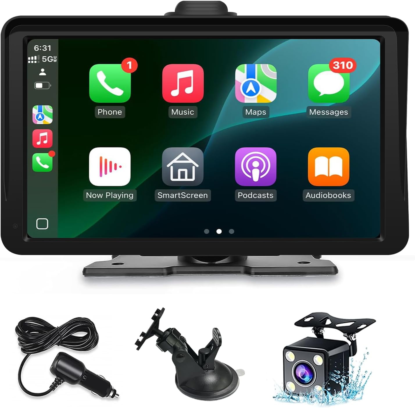 Apple Carplay Screen for Car, 7" HD Portable Wireless Apple Carplay ...
