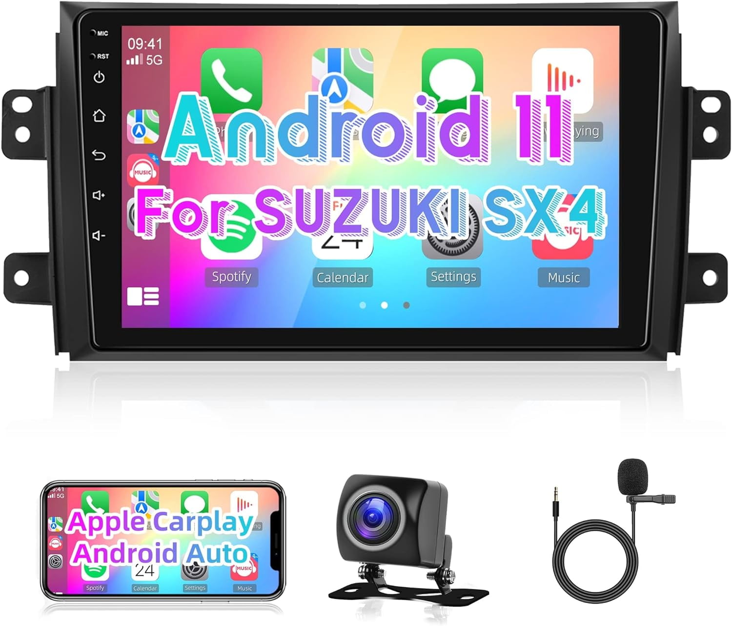 Apple Carplay for Suzuki SX4 2006-2013 Android Car Stereo, Rimoody 9 ...