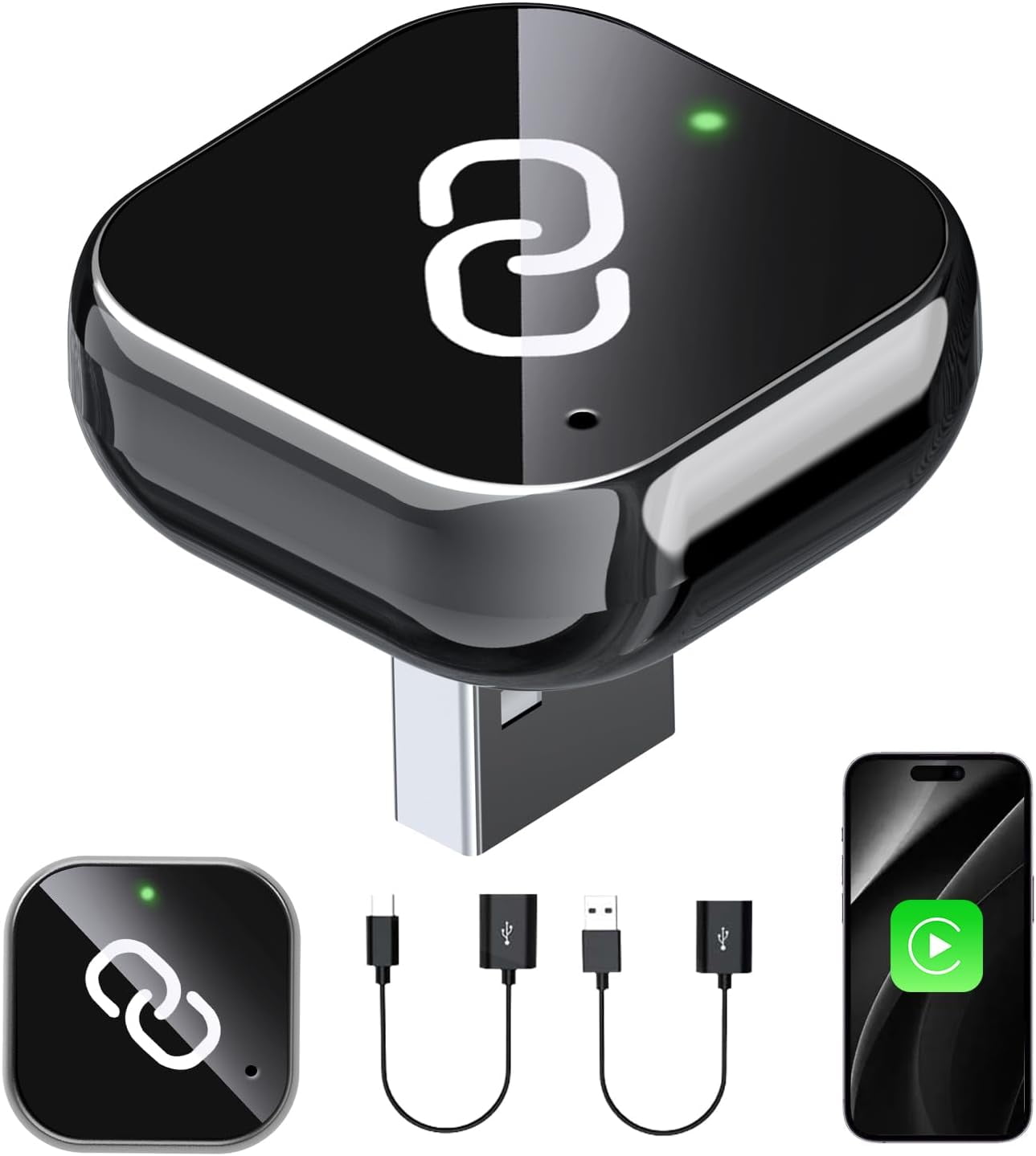 Apple Carplay Wireless Adapter, 2025 Upgrade Wired to Wireless, CarPlay ...