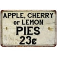 Apple, Cherry Pies Vintage Look Chic Distressed 8x12 Metal Sign ...