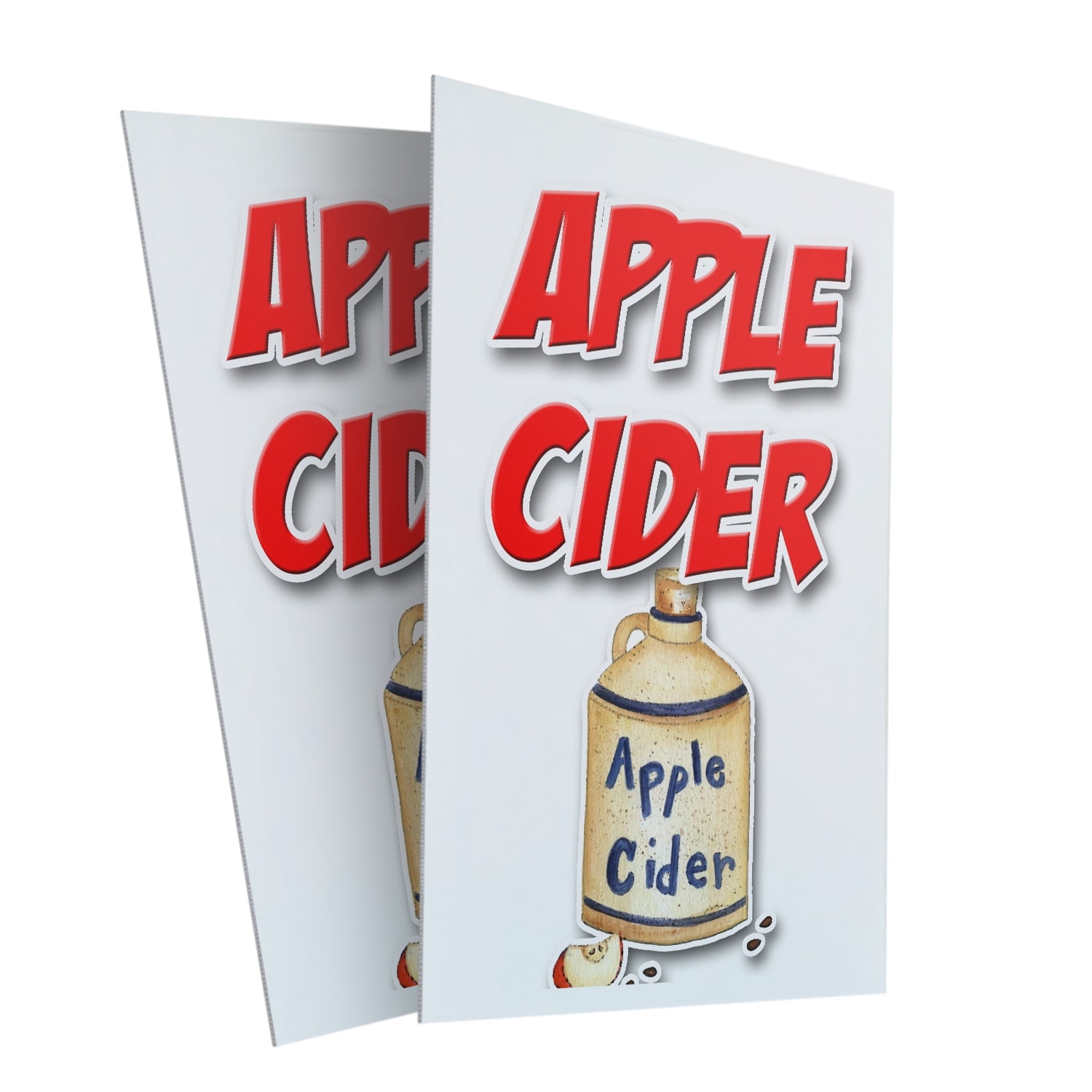 Apple Cider (2-PACK) 24" x 36" Plastic Signs | Sign Insert 4mm ...