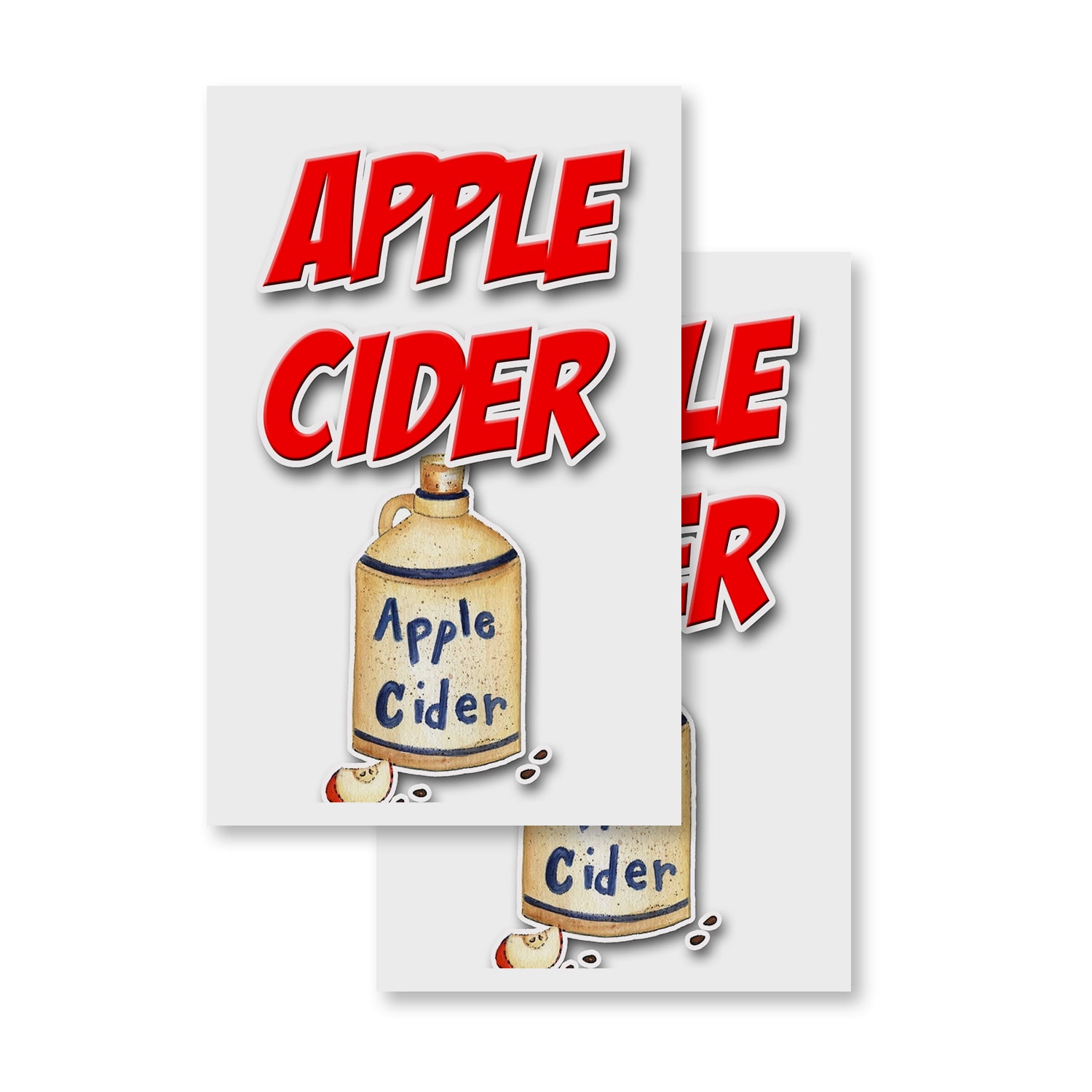 Apple Cider (2-PACK) 24" x 36" Vinyl Decals | Sign Insert Peel & Stick ...